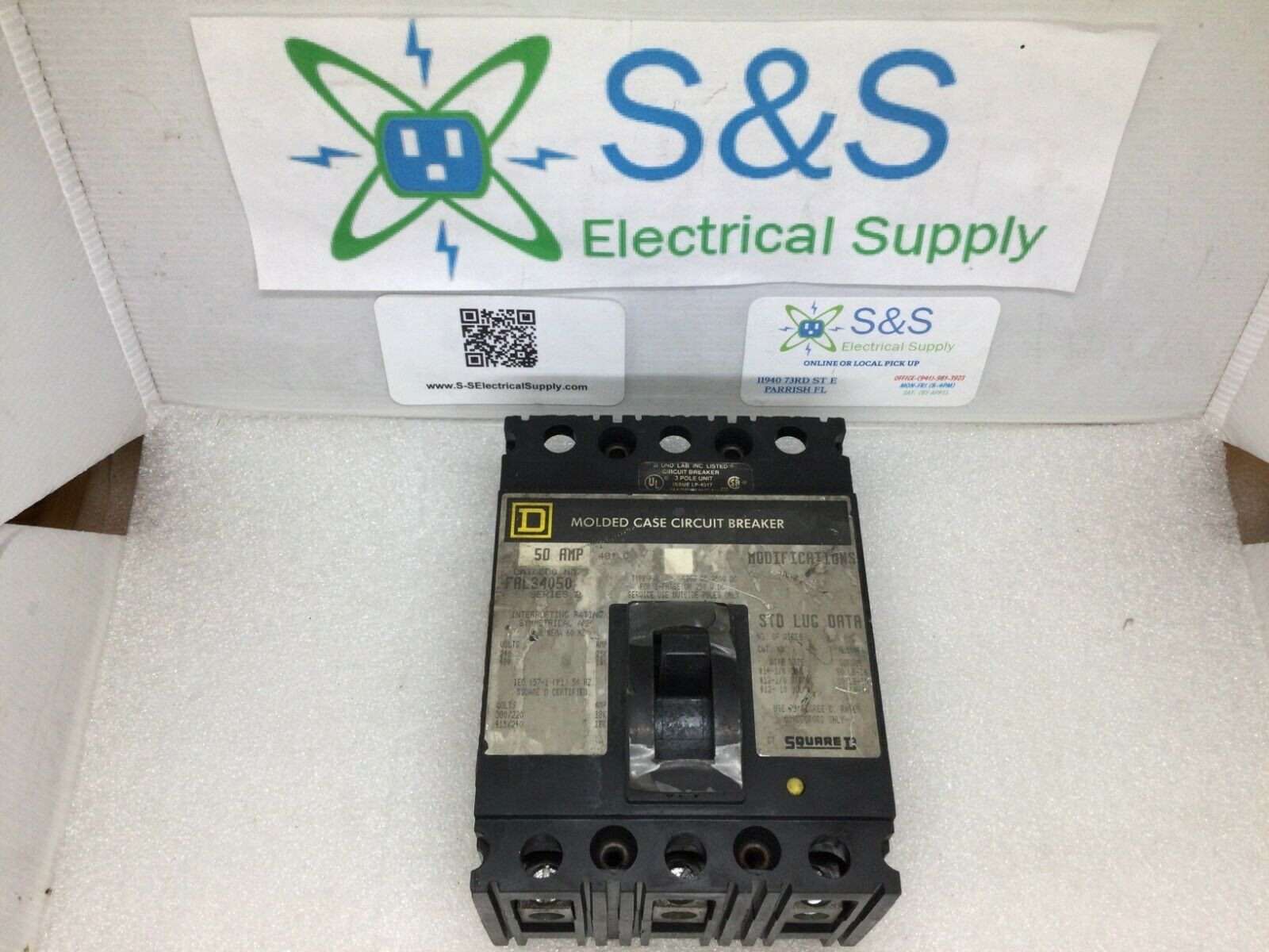Square D Fal34050 3 Pole 50 Amp 480v Circuit Breaker