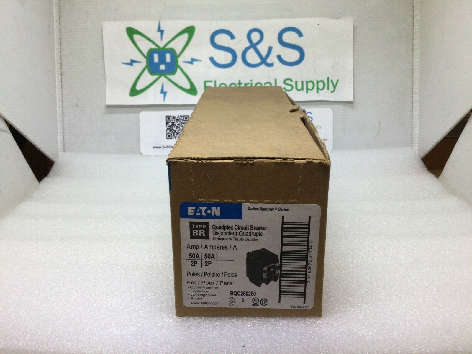 Eaton Cutler Hammer BQC250250/A5050CT Type BRD & A 50 Amp 4 Pole Quad