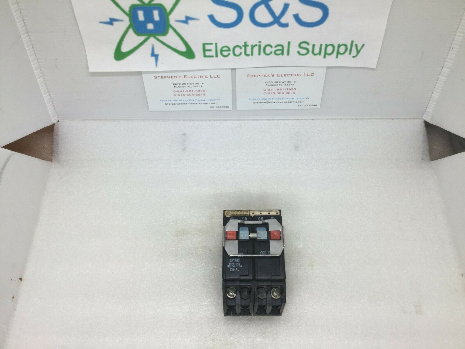 Bryant Bq 220-250 120/240v Quad Circuit Breaker 2 Pole 20 Amp & 2 Pole