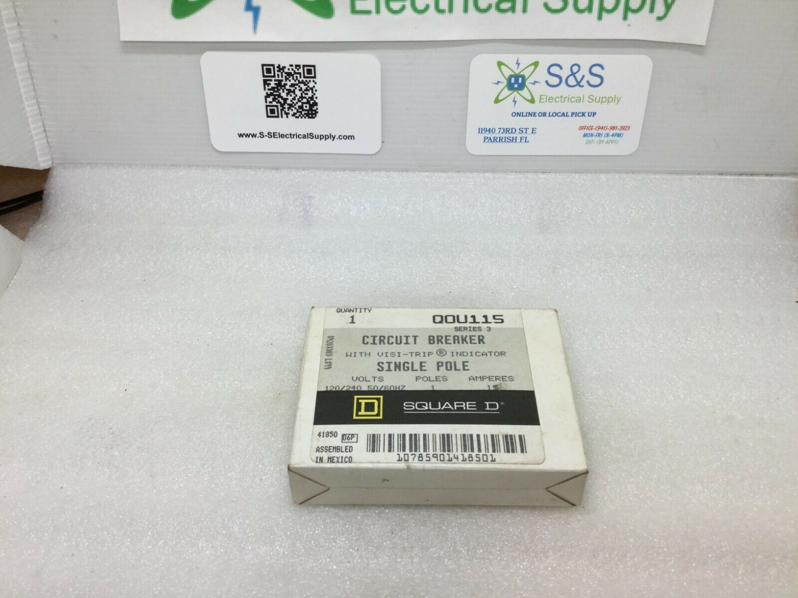 Square D QOU115 15 Amp 1 Pole 240V Breaker Yellow Face -New