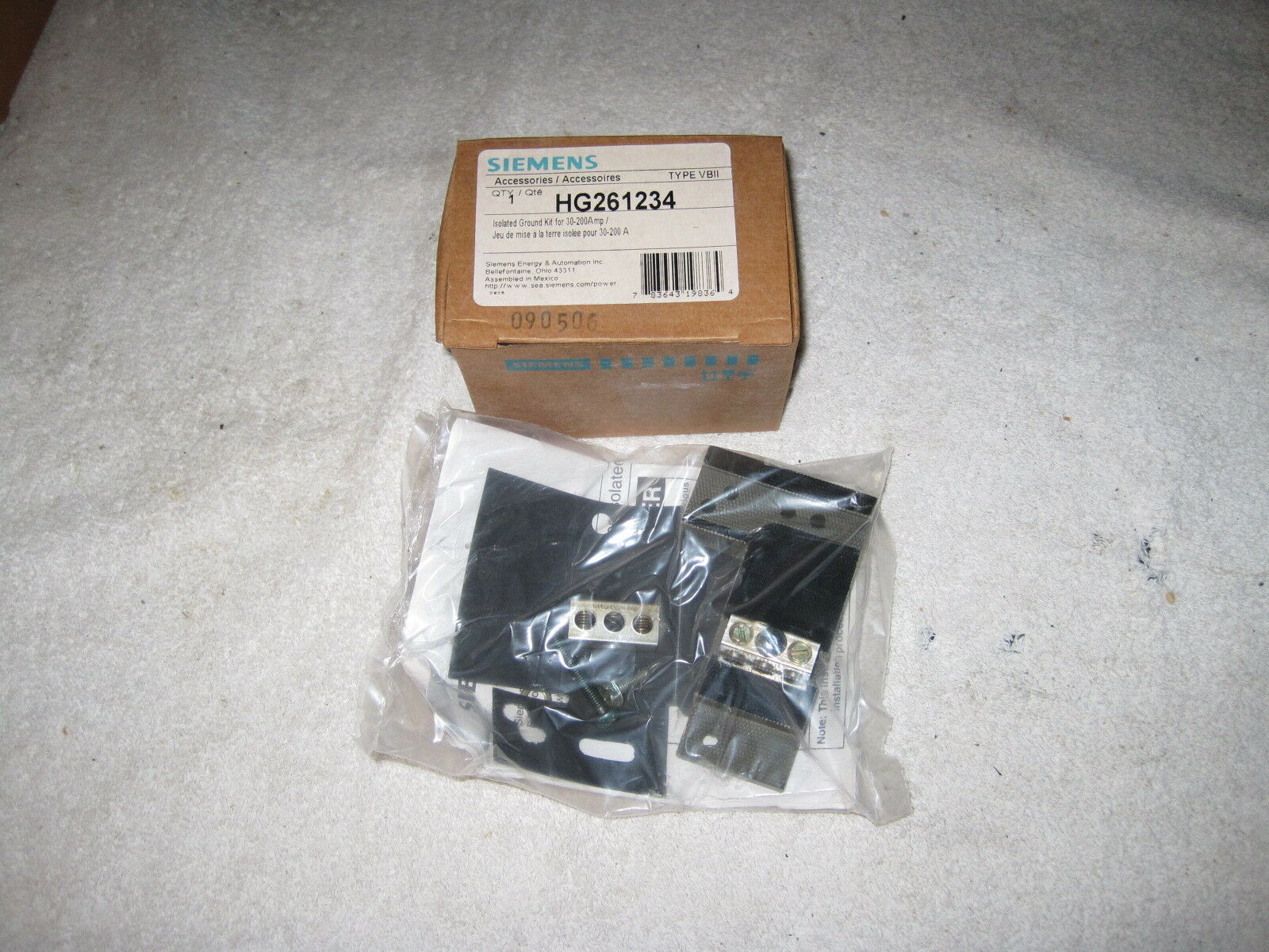 Siemens Isolated Ground Kit For 30-200 Amp. Hg261234 **New**