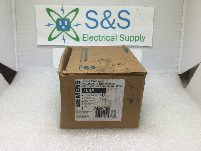 Siemens/ITE EQ9683 MBK150 150 Amp 4 Pole 120/240V 22k Main Breaker w/
