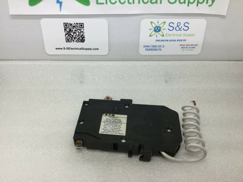 Eaton CHFAFGF115 Dual Purpose CAF/GF 15 Amp 120v 1 Pole Circuit Breake