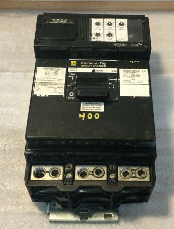 Square D Lx36400 400 Amps S3b W/ Arp100 Rating Plug