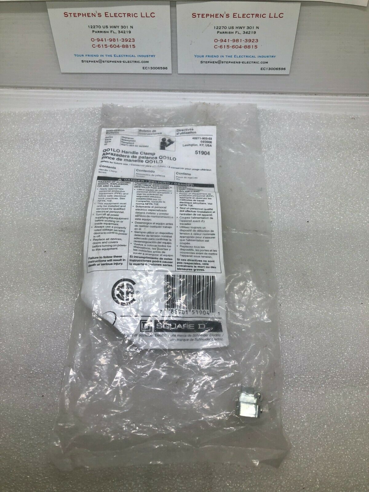 Square D - Qo1lo - Handle Clamp