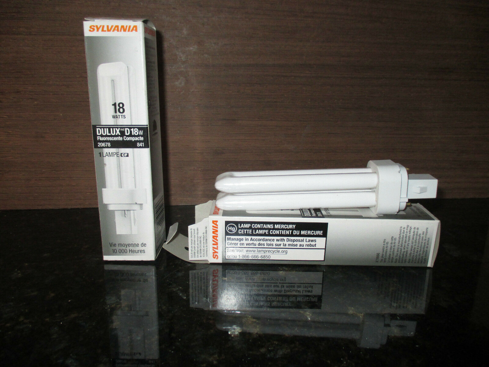 (2) Cf18dd/841 20678 Sylvania Dulux D 18w G24d-2 Base Cf Bulb