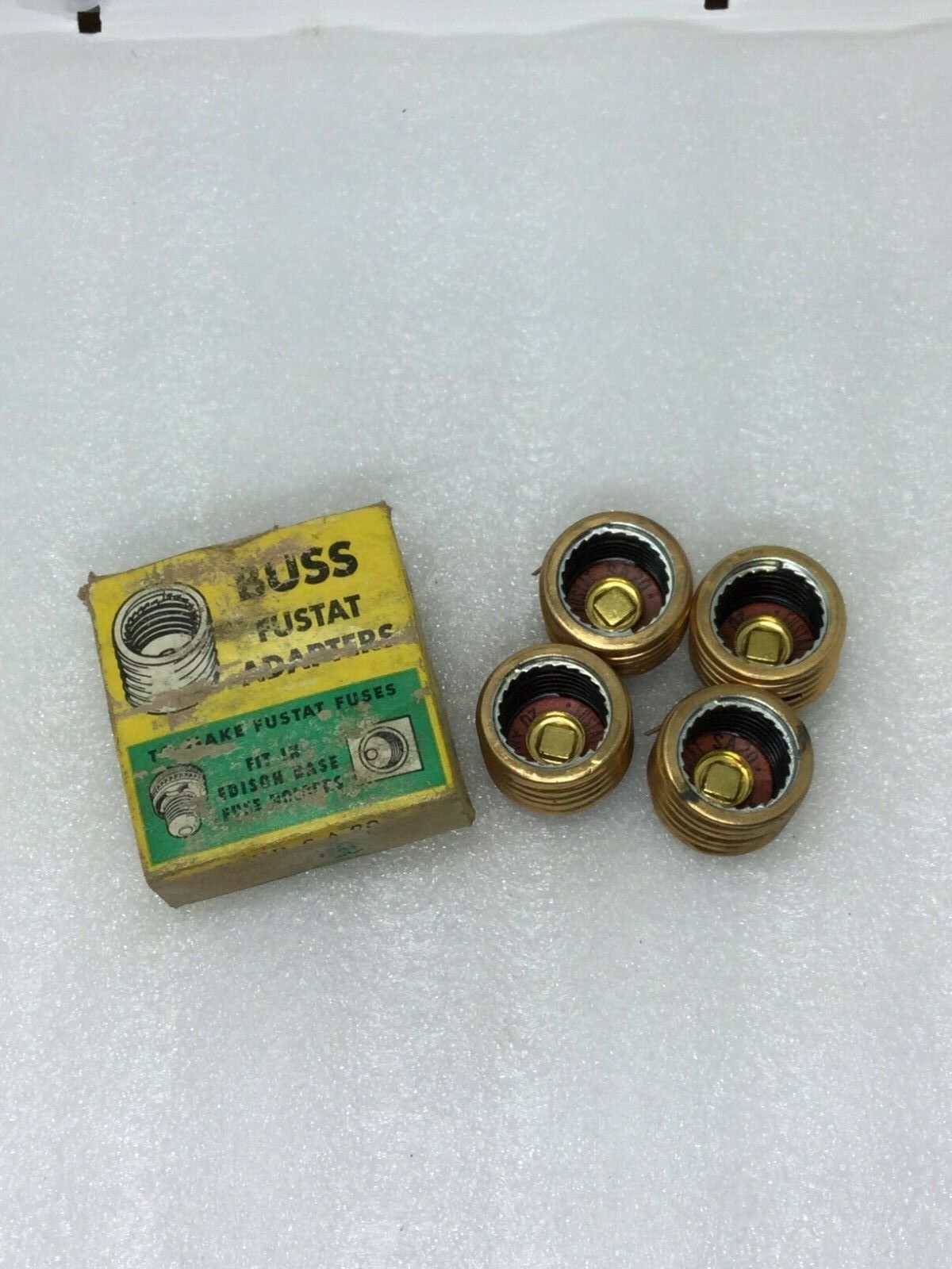 (4) New Box Of 4 Buss Fustat Sa-20 Fuse Adapters (Bin 2)