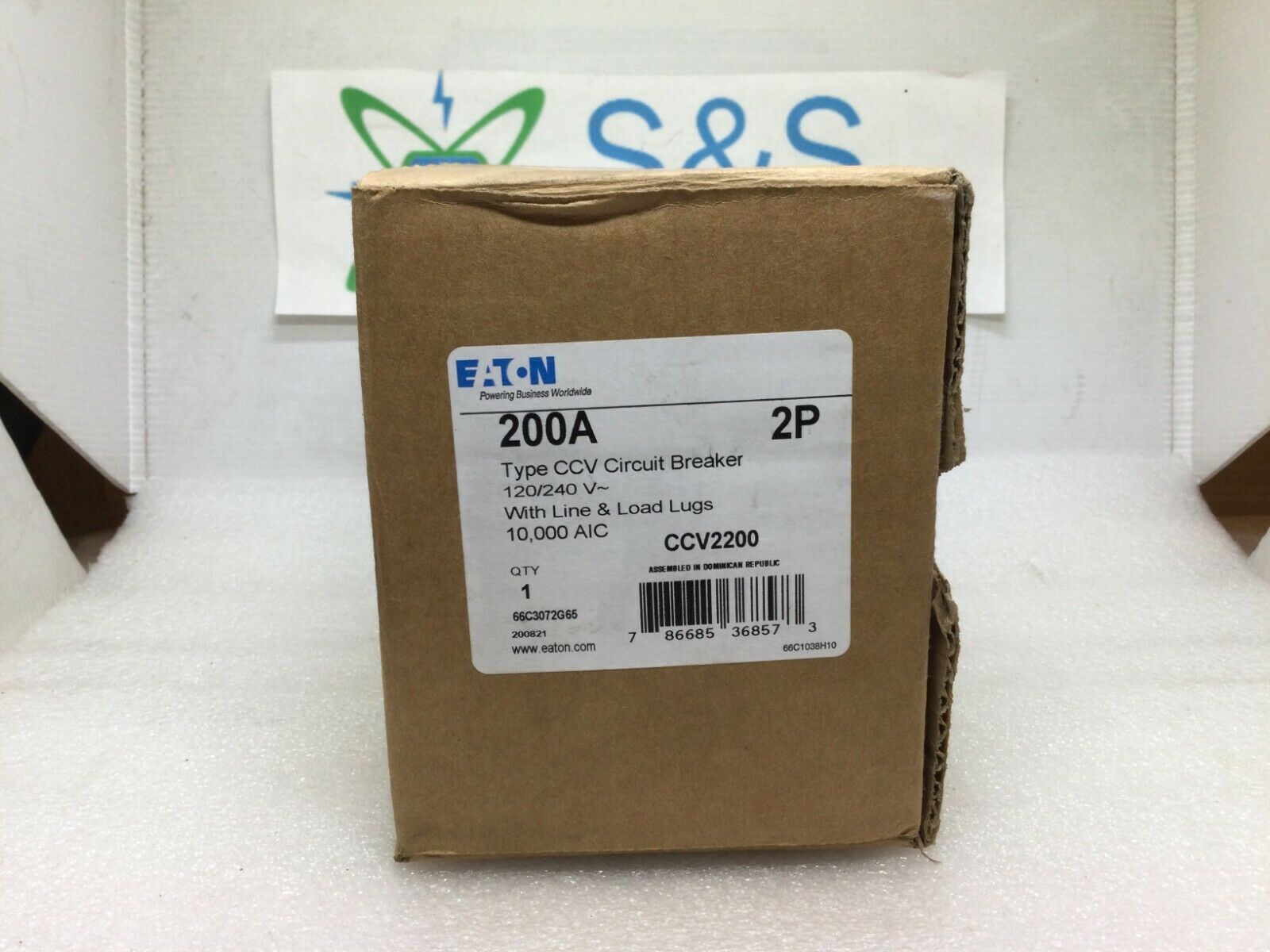 Eaton Cutler Hammer Ccv2200 Main Circuit Breaker 200 Amp 2 Pole Type C