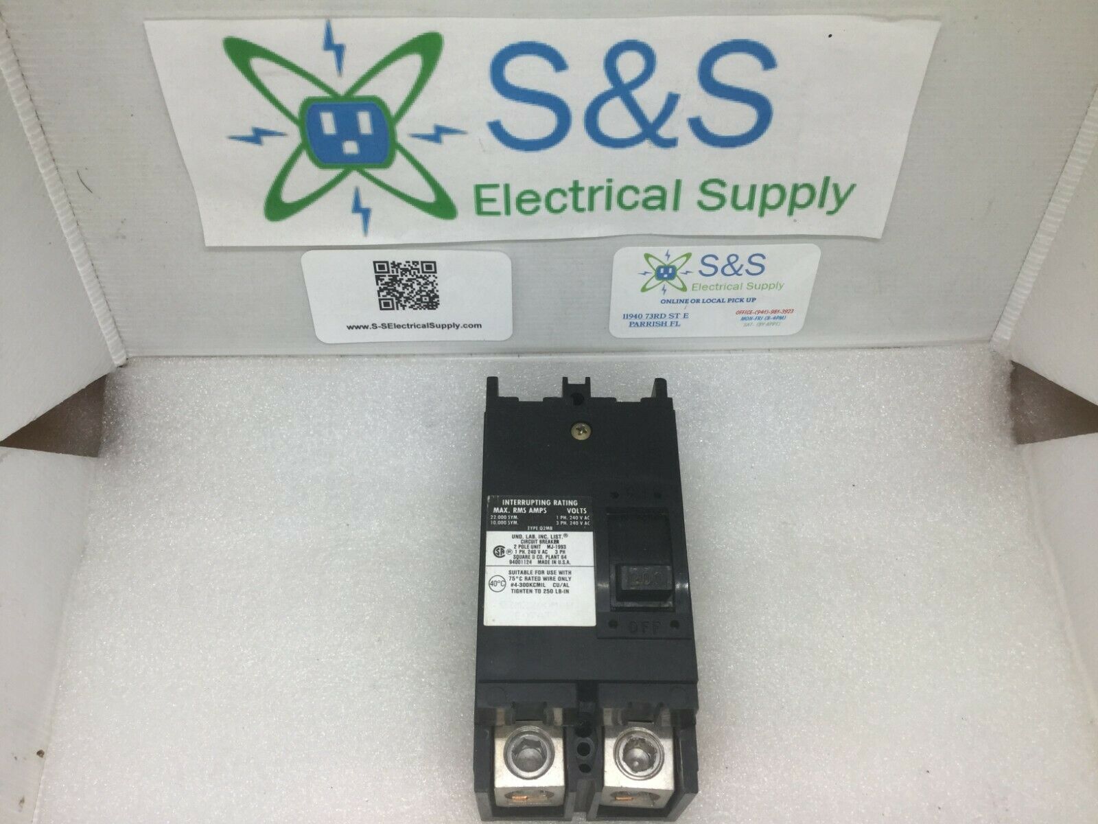Square D Q2M2200MBH 2 Pole 200 Amp 240 Volt Bolt on Circuit Breaker 22