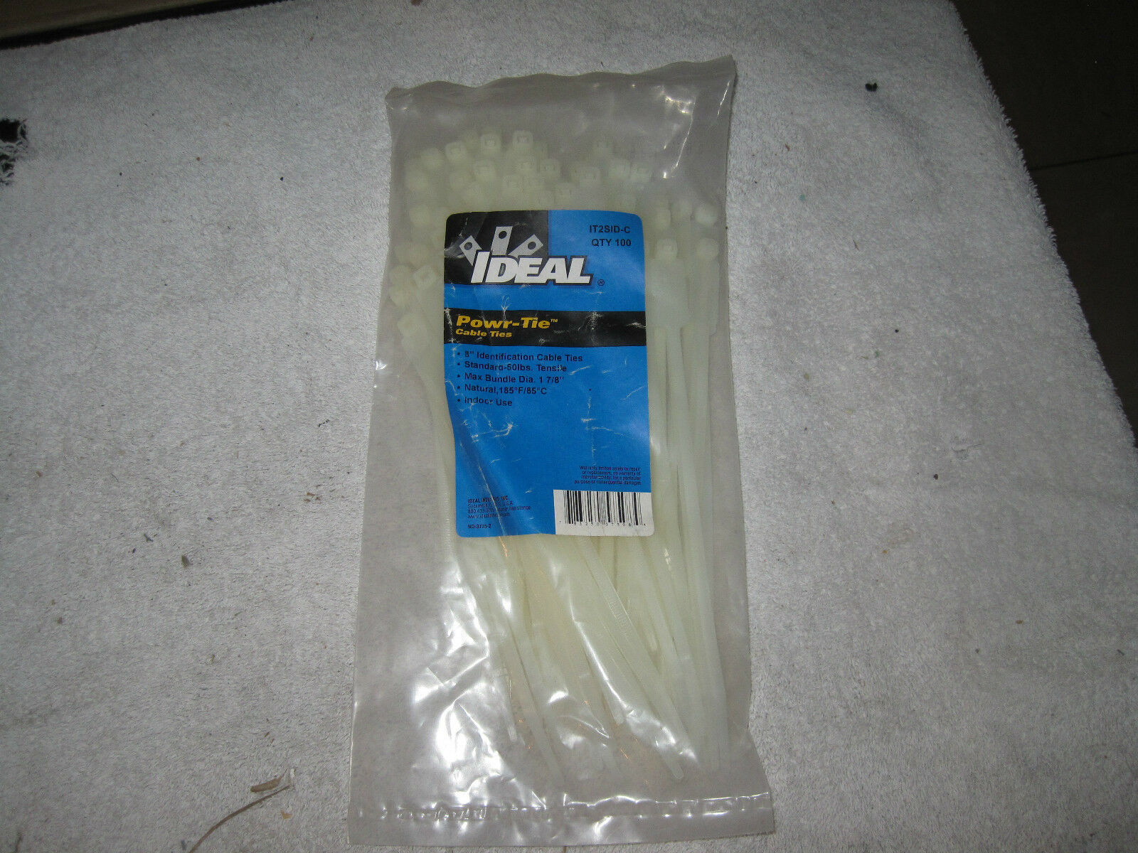 Ideal It2sid-C 8in 50# Identification Cable Tie Unique Must See 100 Pa