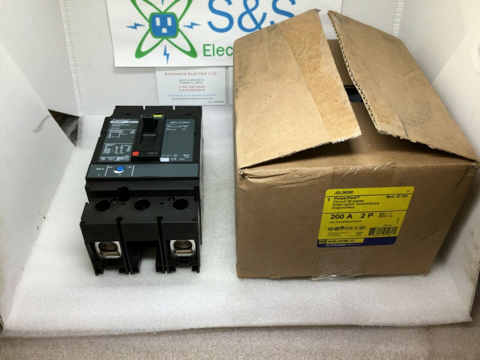 Square D Jdl Jdl26200 2 Pole 600v 200 Amp Circuit Breaker