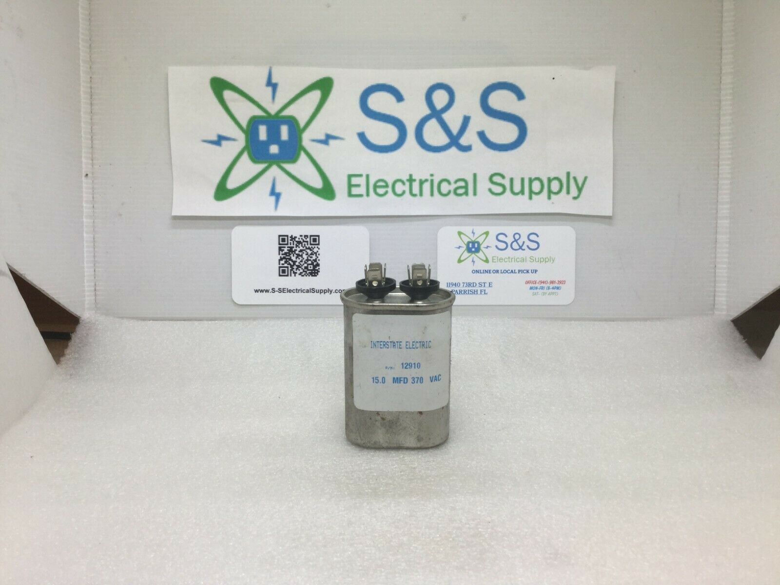 Capacitor Interstate Electric 12910 15uf 370vac