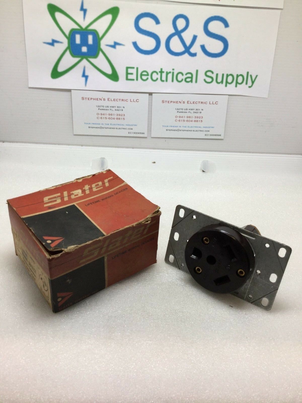 Slater 3890 3 Wire Flush Range Outlet Nos 30 Amp Dryer Receptacle