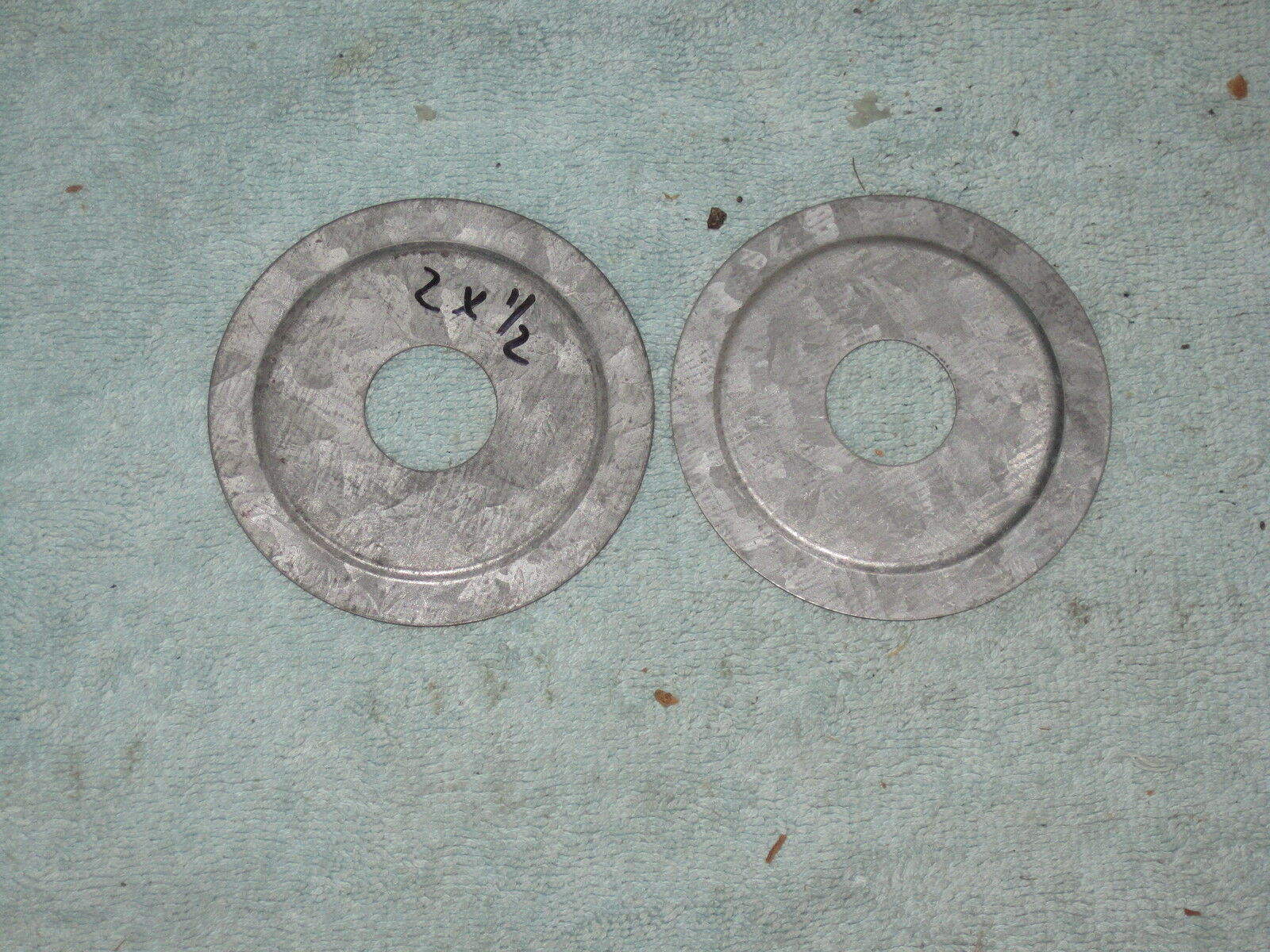 (Lot Of 2) 2" To 1/2" Galvanized Steel Conduit Reducing Washer (Washer