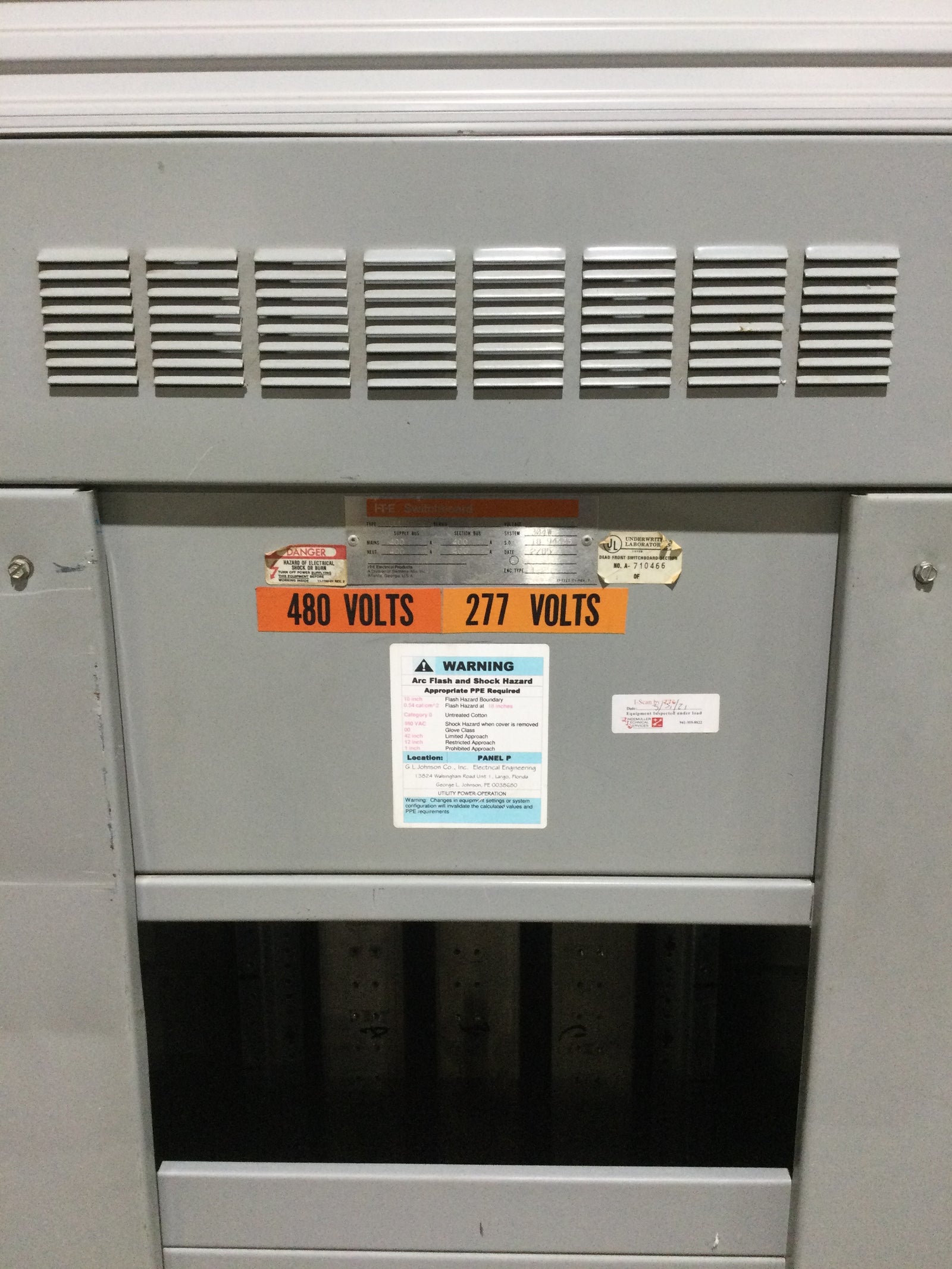 ITE Switchboard Type CDP Series 6 480Y/277V 400A Supply Bus 400A Secti