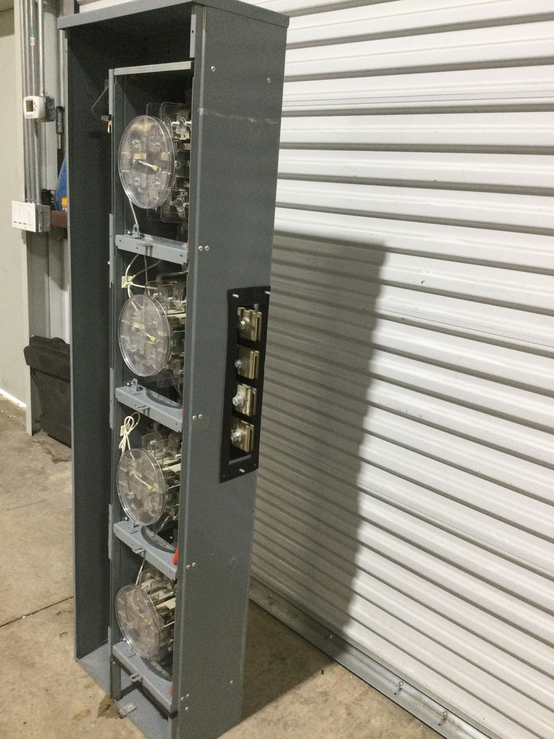 Square D EZML334225 1200A Max 208Y/120V 3Ph 4 Wire 4 Gang Meter Pack T