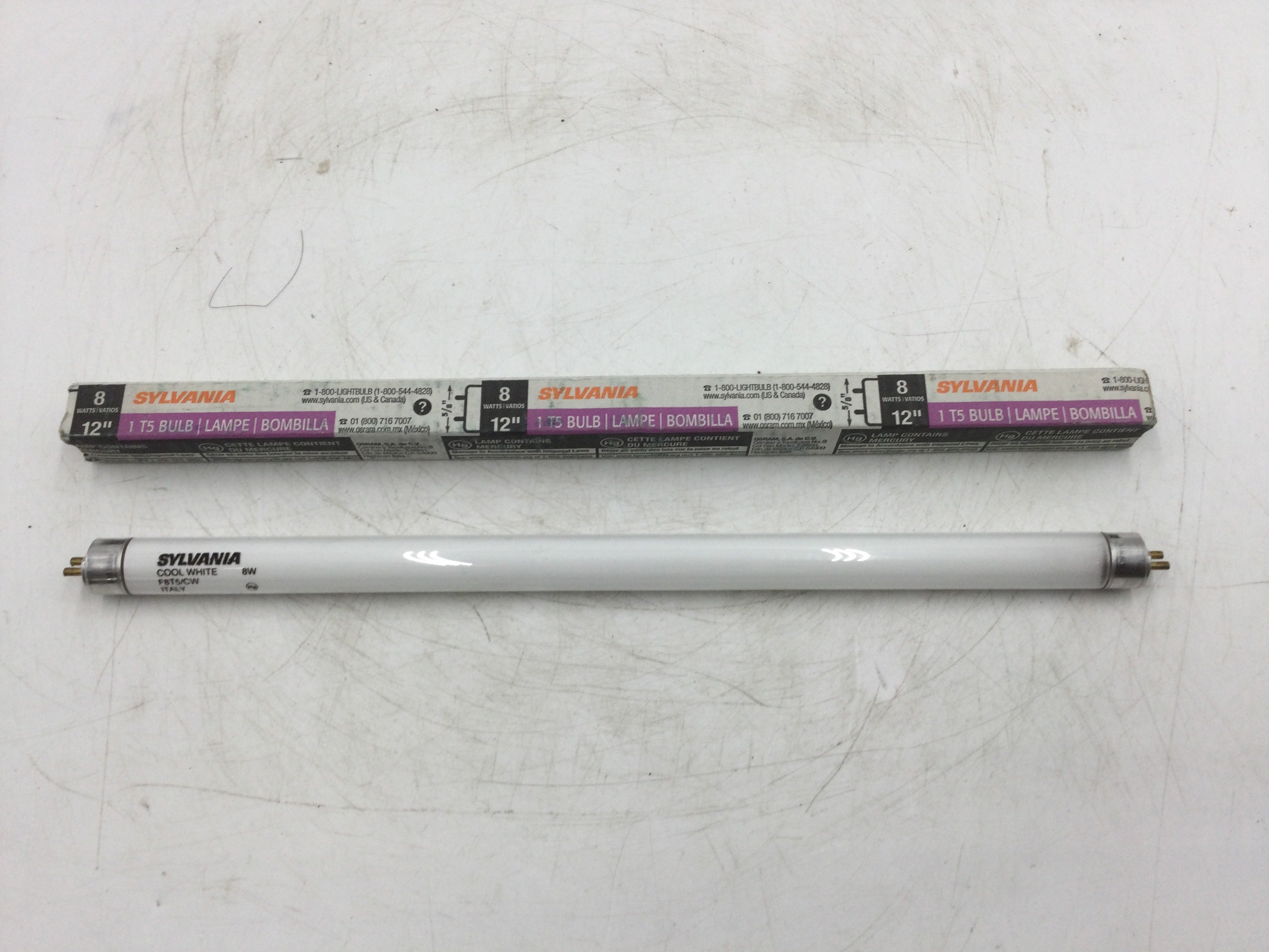 Sylvania F8T5/CW 8W Cool White 12" Bulb