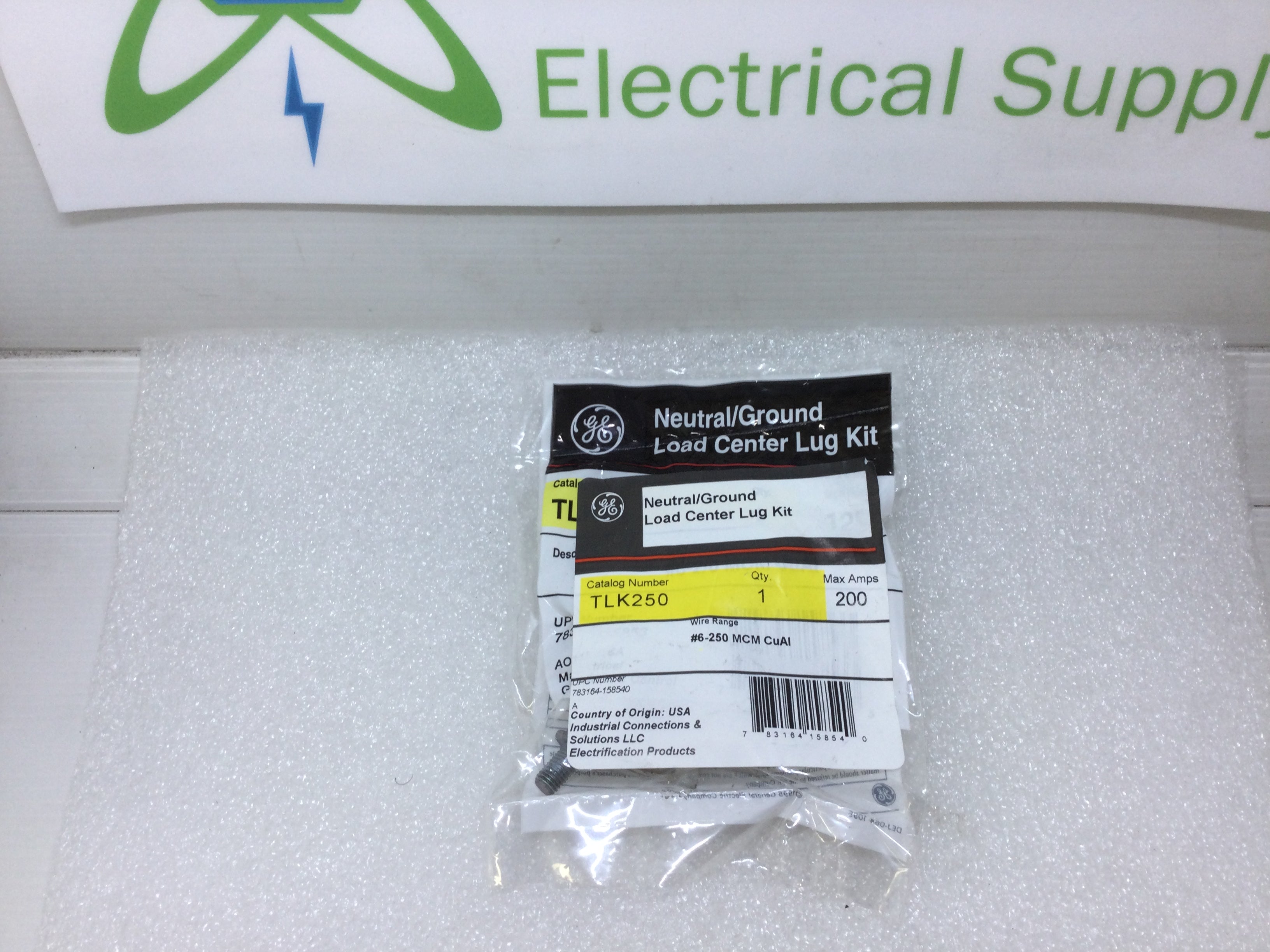 GE General Electric TLK250 Neutral/Ground Lug Kit 200 Amp #6-250MCM Cu