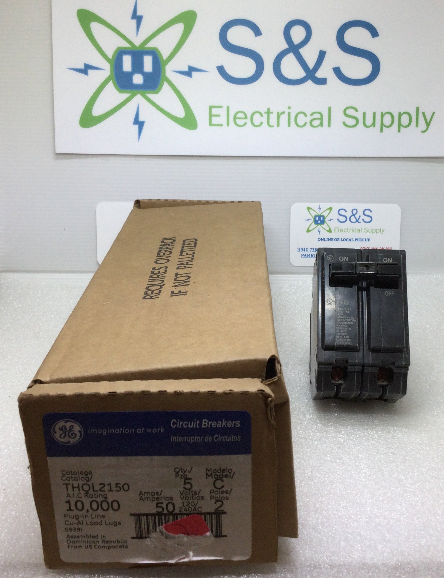 GE THQL2150 50 Amp 2 Pole 120/240vac Circuit Breaker