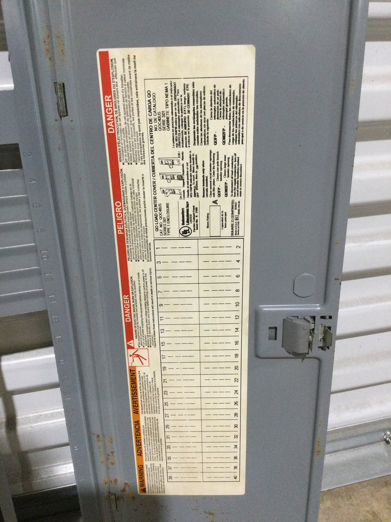 Square D QOC40US 40-Space Series S01 Indoor QO Load Center Surface Mou
