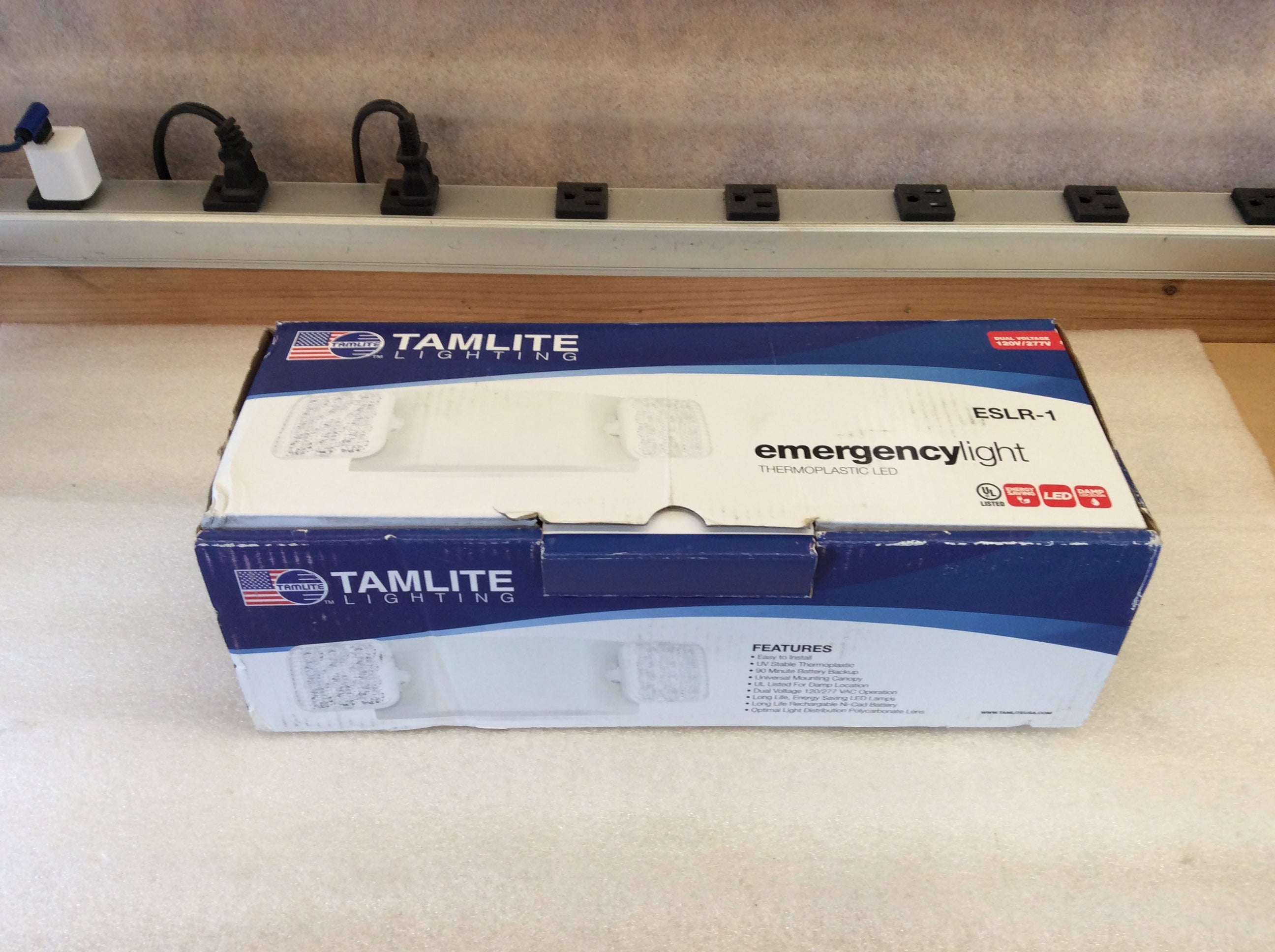 Tamlite ESLR-1 120/277VAC 1.8W Thermoplastic LED Emergency Light (New