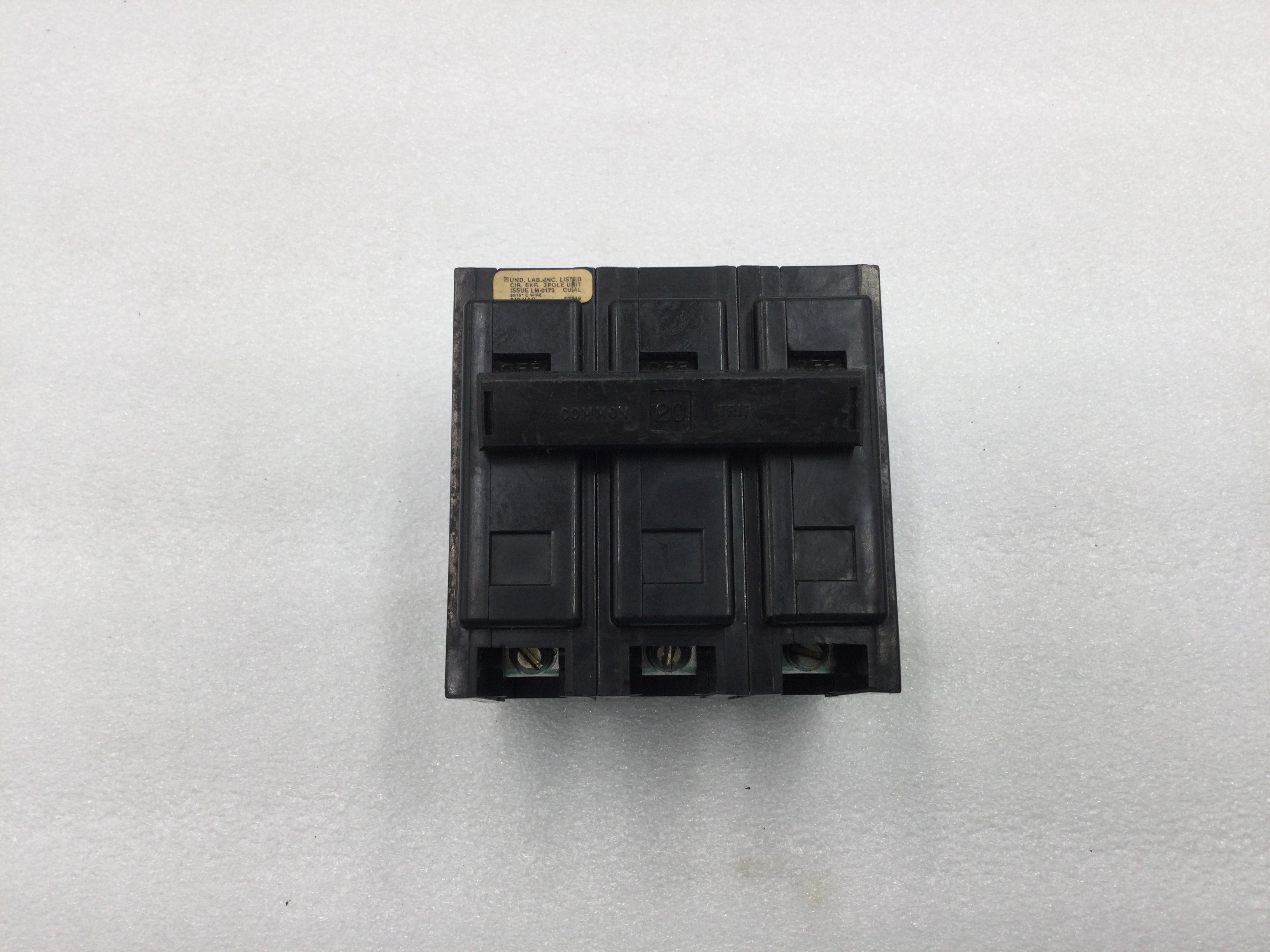 FPE BAB3020 20 Amp 3 Pole 240 VAC Type BAB Circuit Breaker