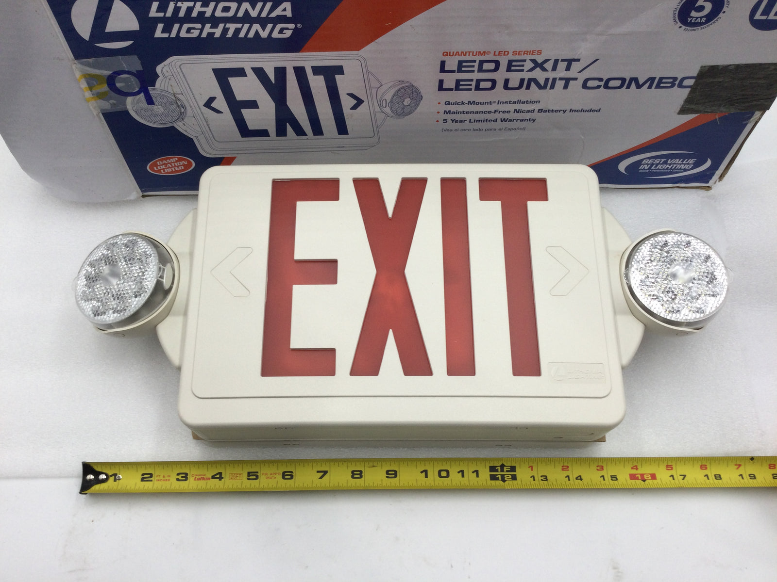 Lithonia Lighting LHQM LED R M6 LED Exit/LED Unit Combo