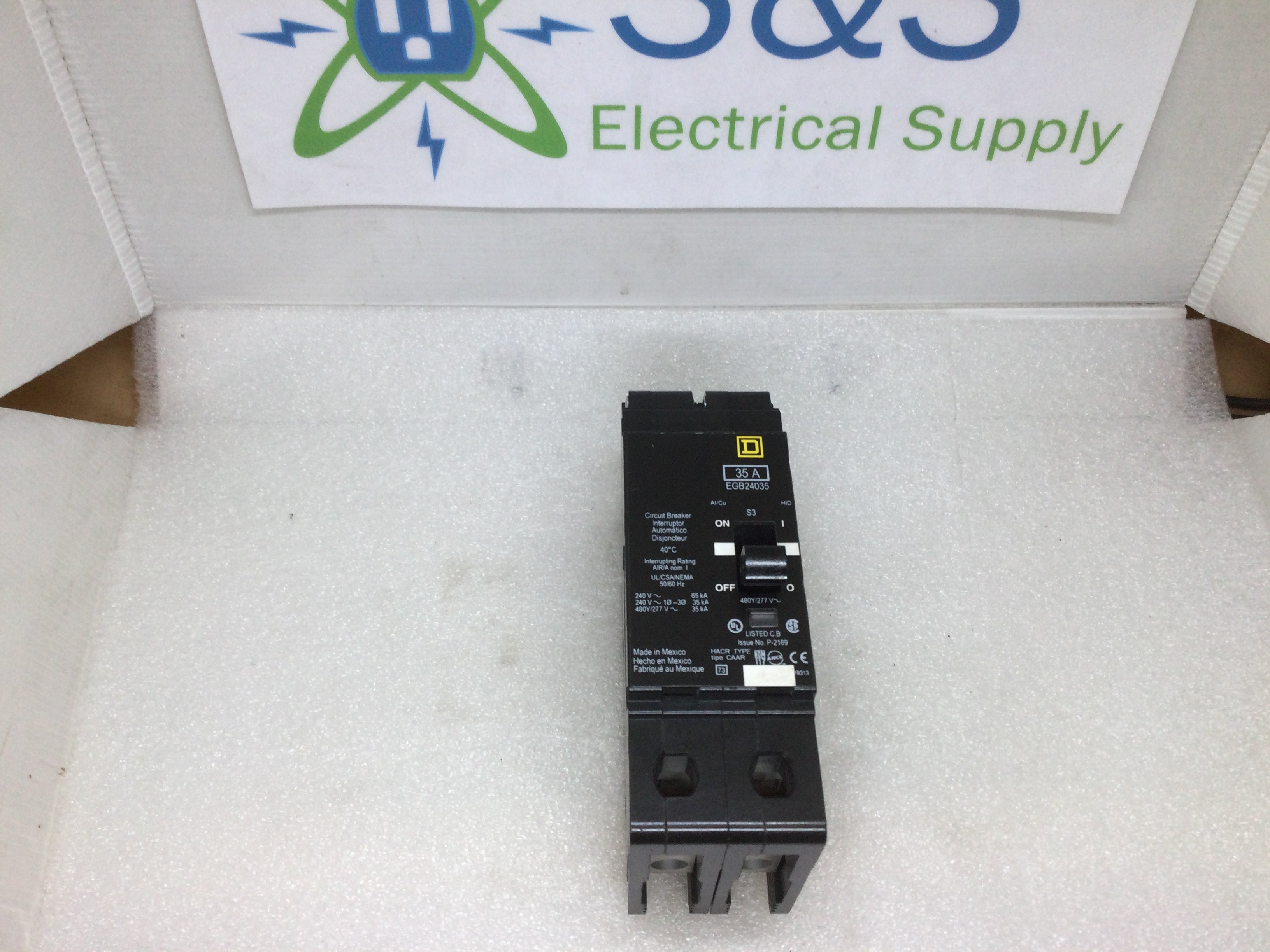 Square D EGB24035 35 Amp 2 Pole 480Y/277V Type EGB Bolt On Circuit Bre