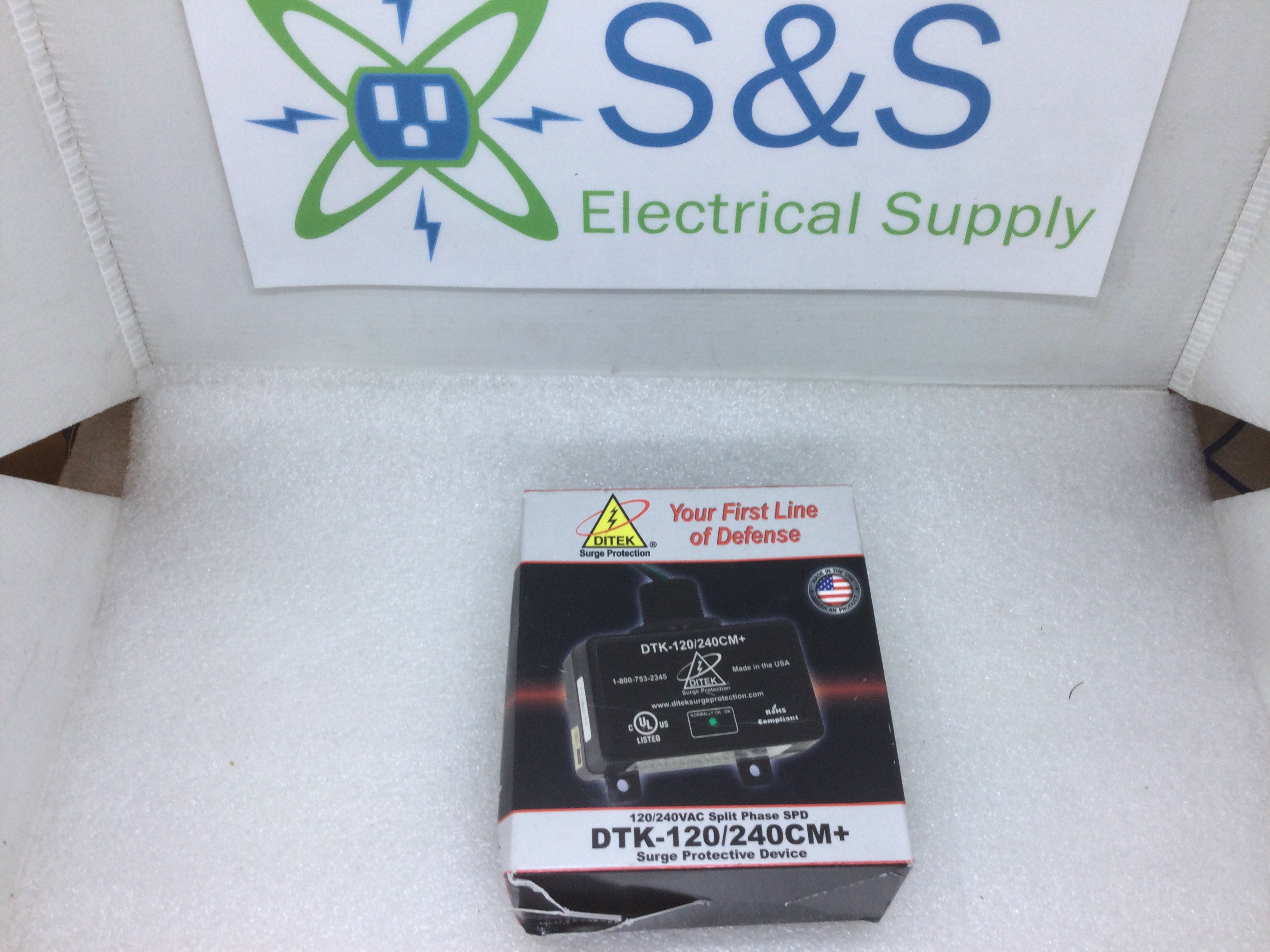 Ditek DTK-120/240CM+ Split Phase SPD Surge Protective Device 2W+G 120/