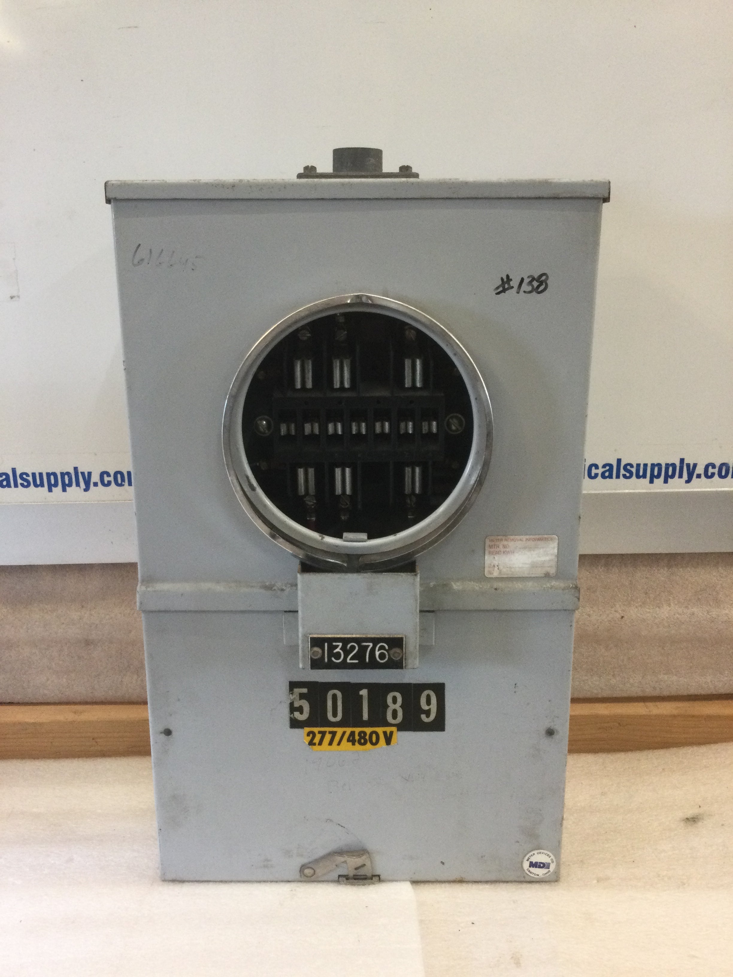 Brooks Utility 602U3040C10-127 30A 600V CT Meter Enclosure Nema3R Ring