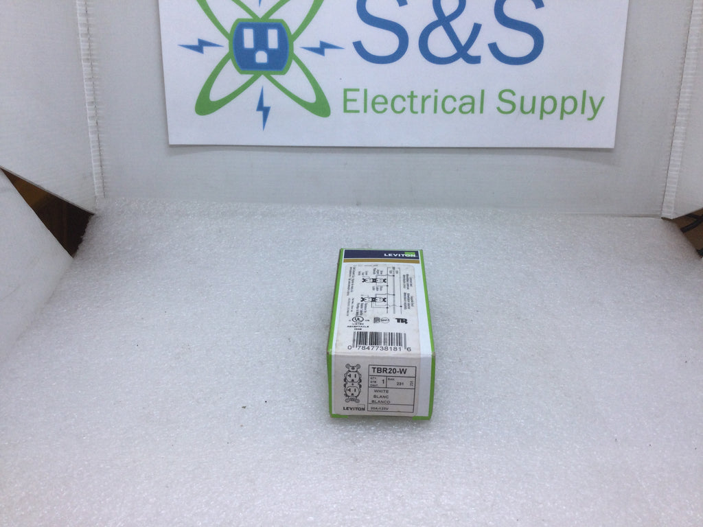 Leviton TBR20-W 20A 125V Duplex Receptacle 2P 3W Nema5-20R White Color