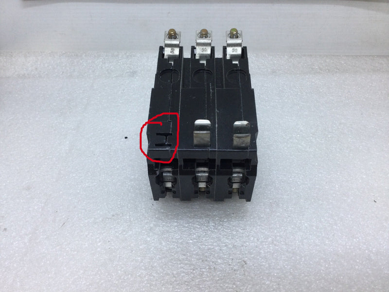 Square D QOB350VH Circuit Breaker Bolt On Type QOB 22Kaic 3 Pole 50 Am