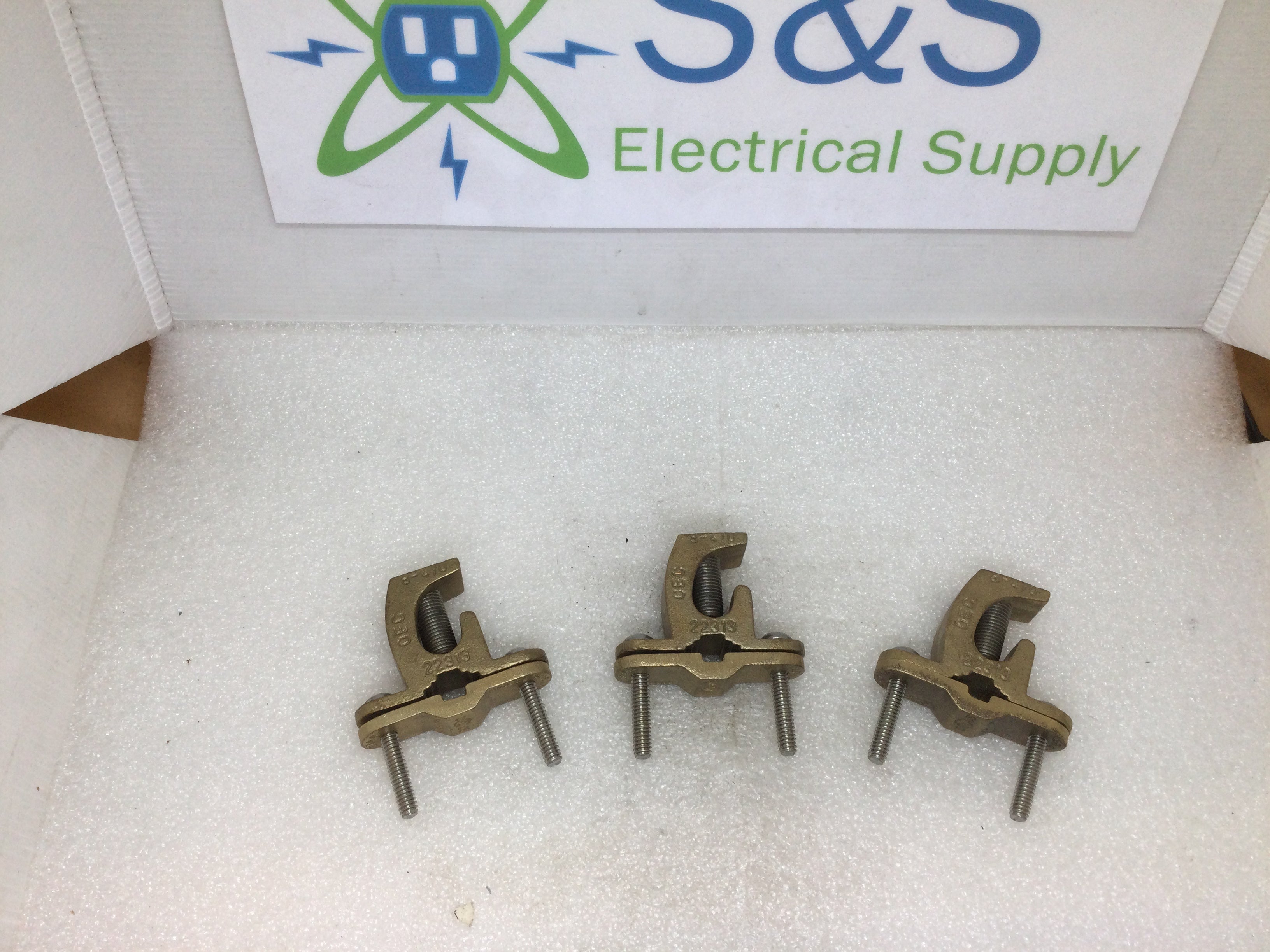 OEC 22313 Lay-In Ground Lug #8-4/0 1/2"-1" Ground Clamp Open Box