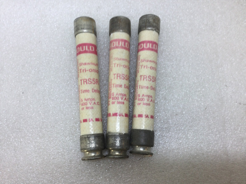 Gould/Shawmut Tri-onic TRS5R 5 Amp 600V Time Delay Class RK5 Fuse