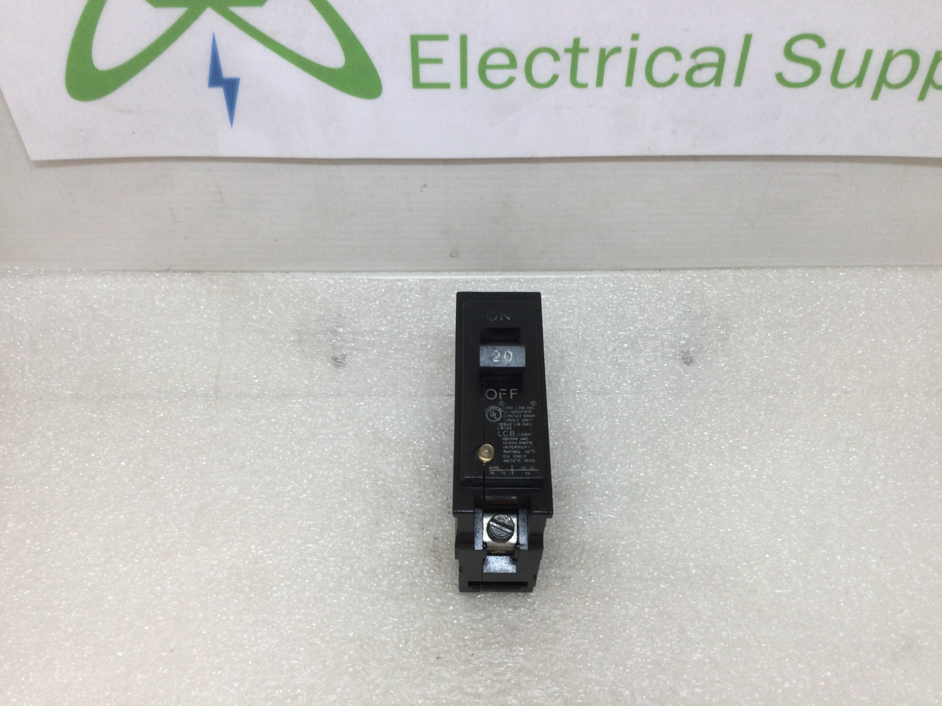 LCB LB120 Single Pole 20 Amp 120/240v "Trip & Light Breaker" Type LCB