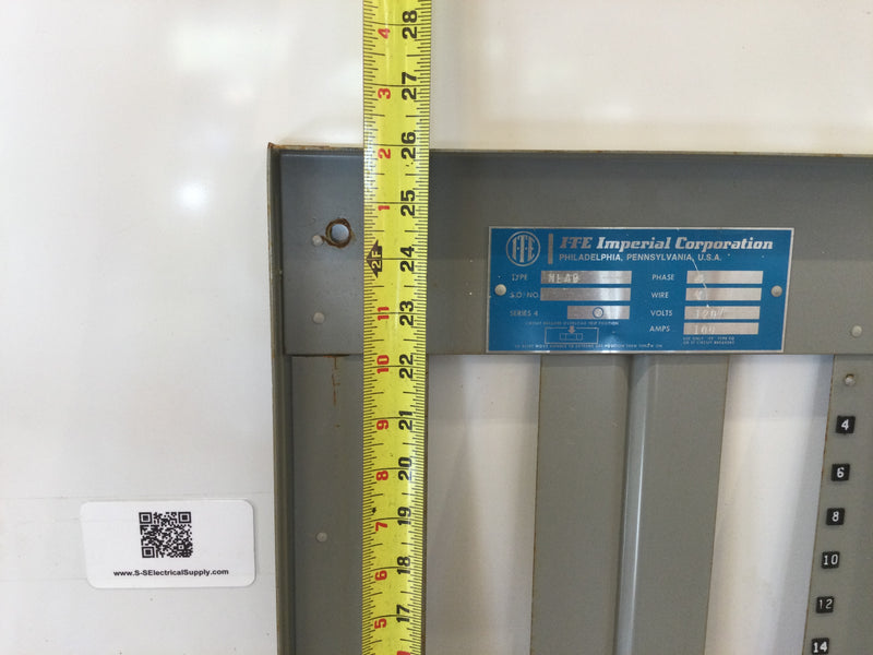 ITE 100 Amp 120/208v 3 Phase 4 Wire Type NLAB Dead Front 26" x 14"