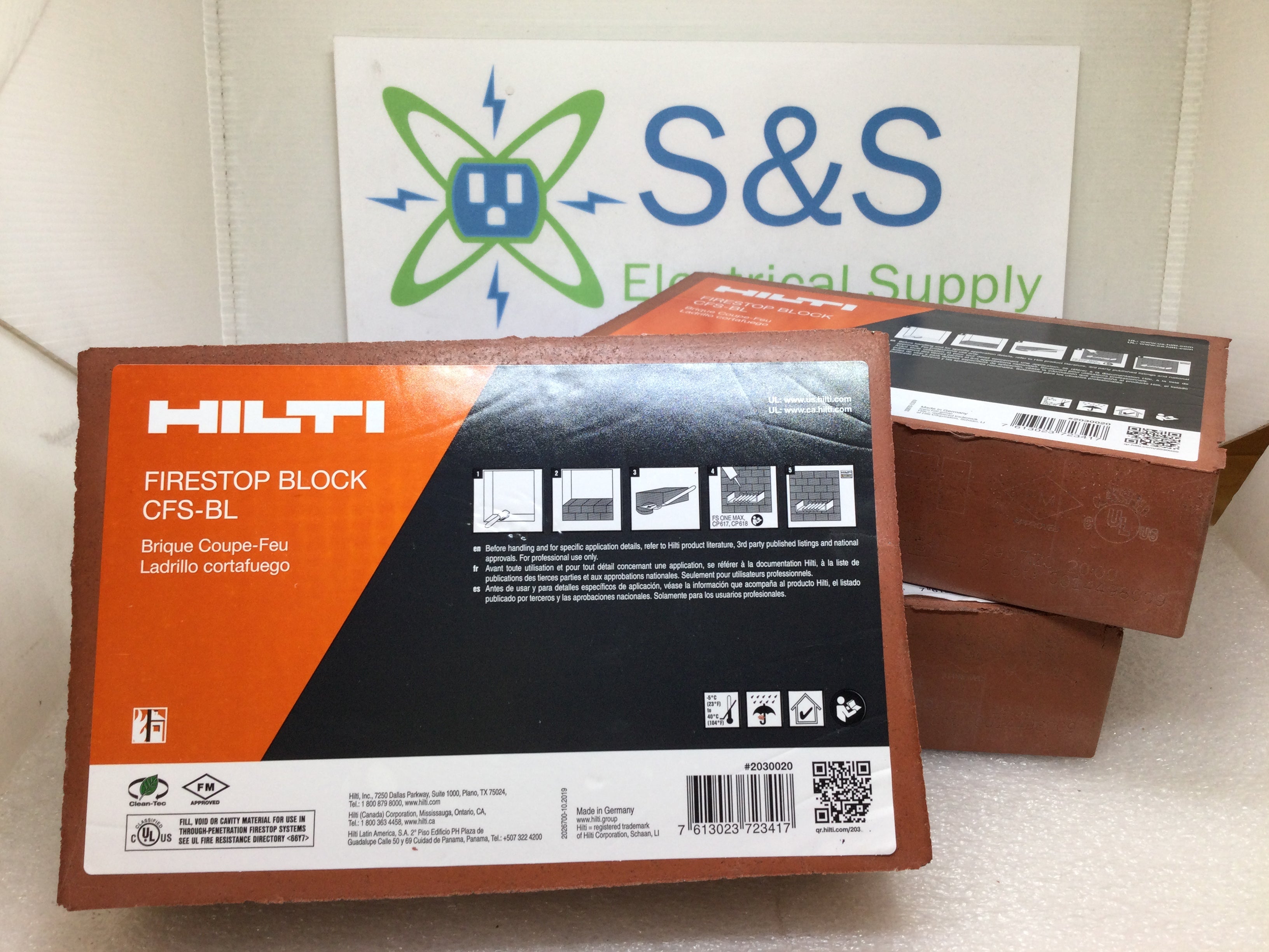 Hilti CFS-BL FireStop Block 8"x 5 1/4" Temp Rating 5-140 Fahrenheit Us