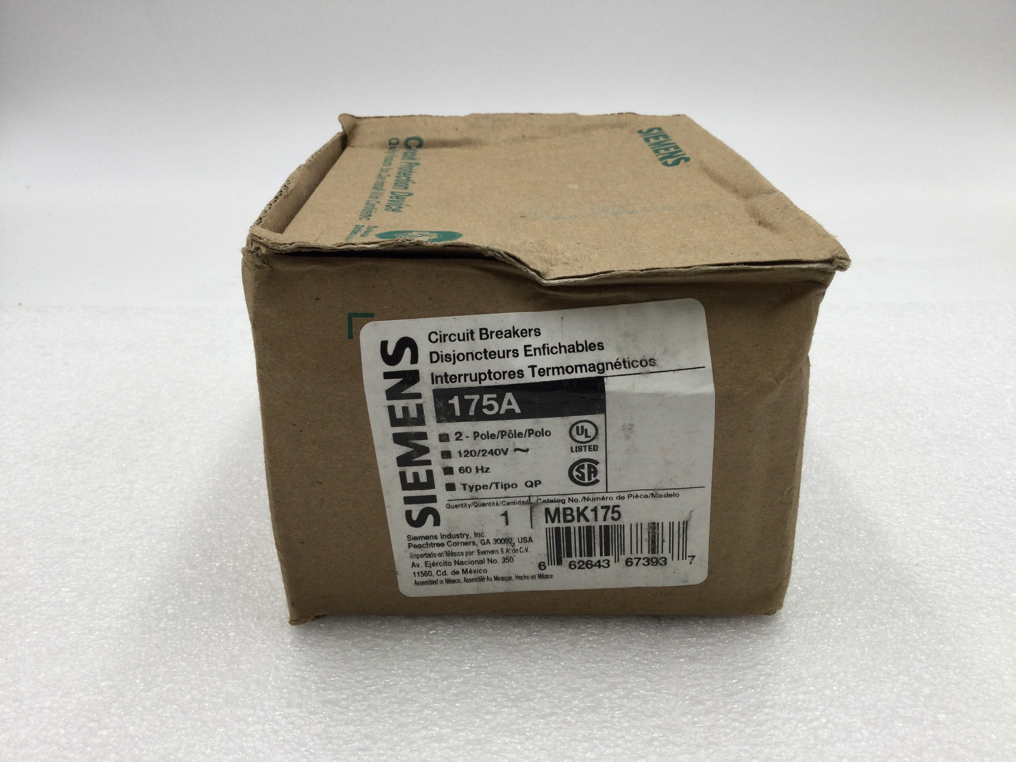 Siemens MBK175 EQ9684 120/240 Volt 175 Amp 4-Pole Main Type Circuit Br
