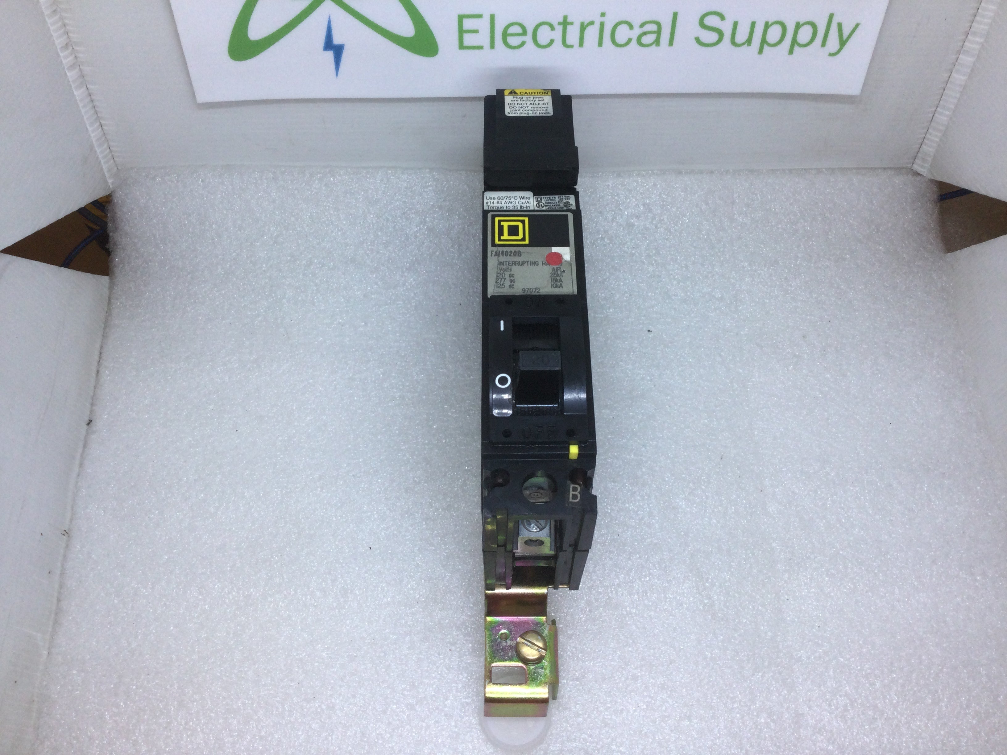 Square D FA14020B Single Pole 20A 277VAC Type FA Phase B I-Line Circui