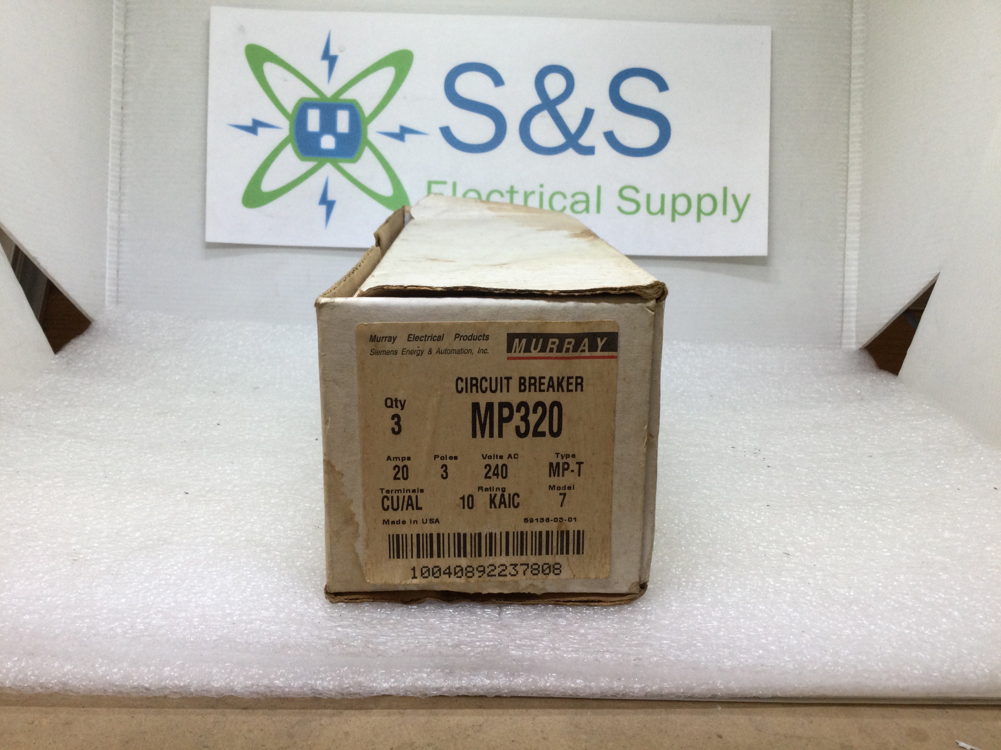 Murray MP320 20 Amp 240 Volt 3 Pole Plug-In Type MP-T Circuit Breaker