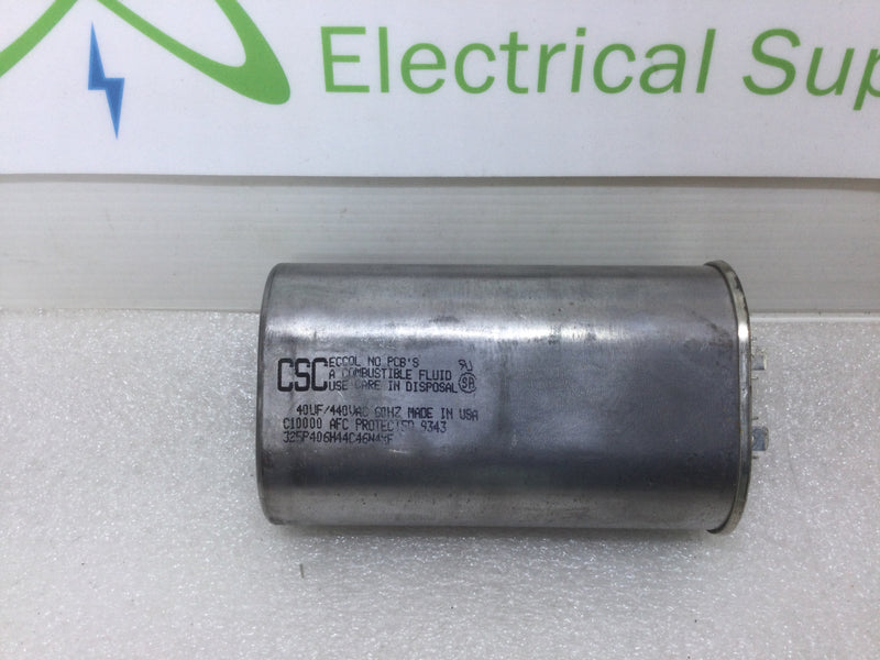 CSC 40uF 440V 325P406H44C46N4XF Motor Run Capacitor