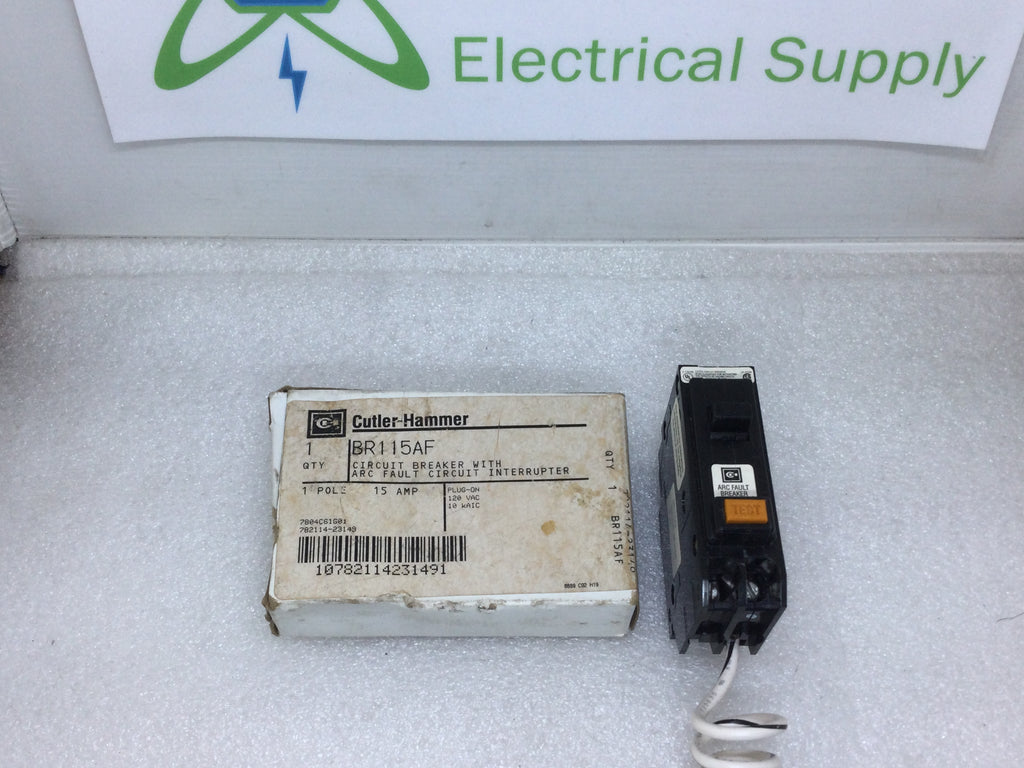 Eaton/Cutler-Hammer BR115AF Type BRAF 1 Pole 15 Amp 120v AFCI Protecte
