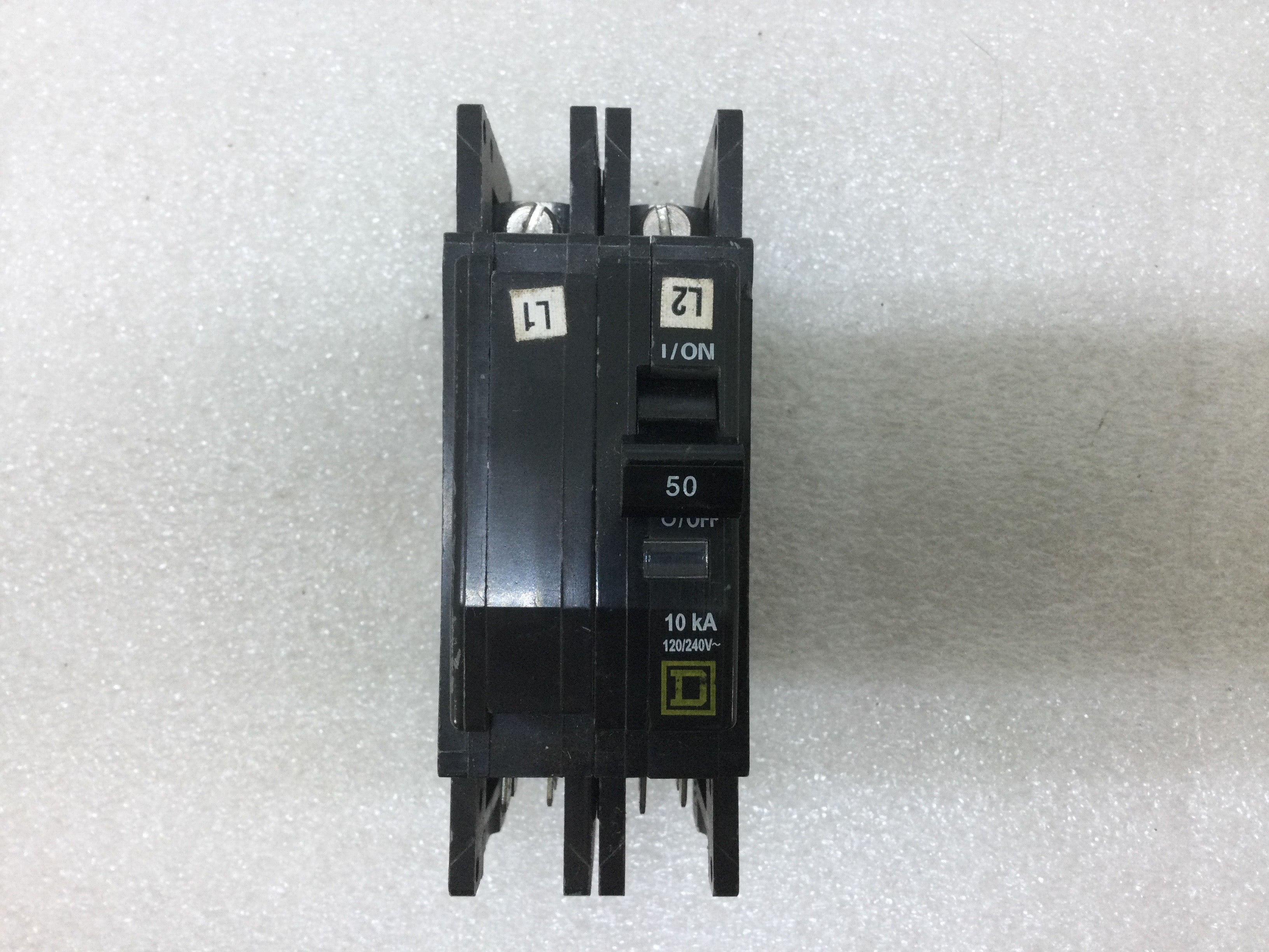 Square D QOU250 50 Amp 2 Pole 240V Circuit Breaker w/Din Rail