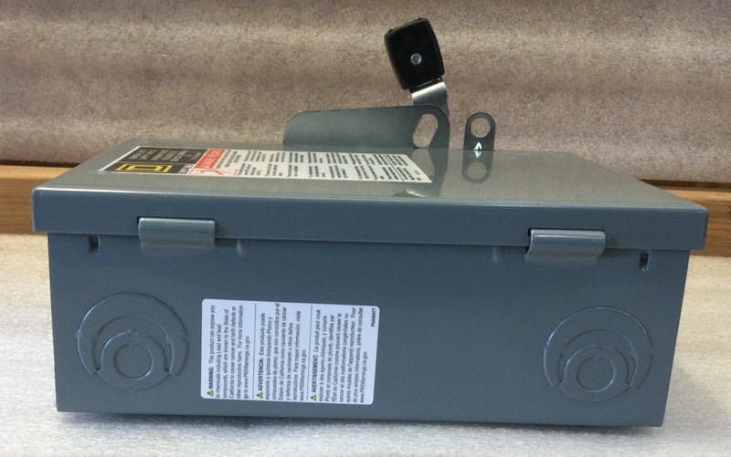 Square D D221N 30 Amp 2 Pole 120/240V Series E3 Fusible Safety Switch