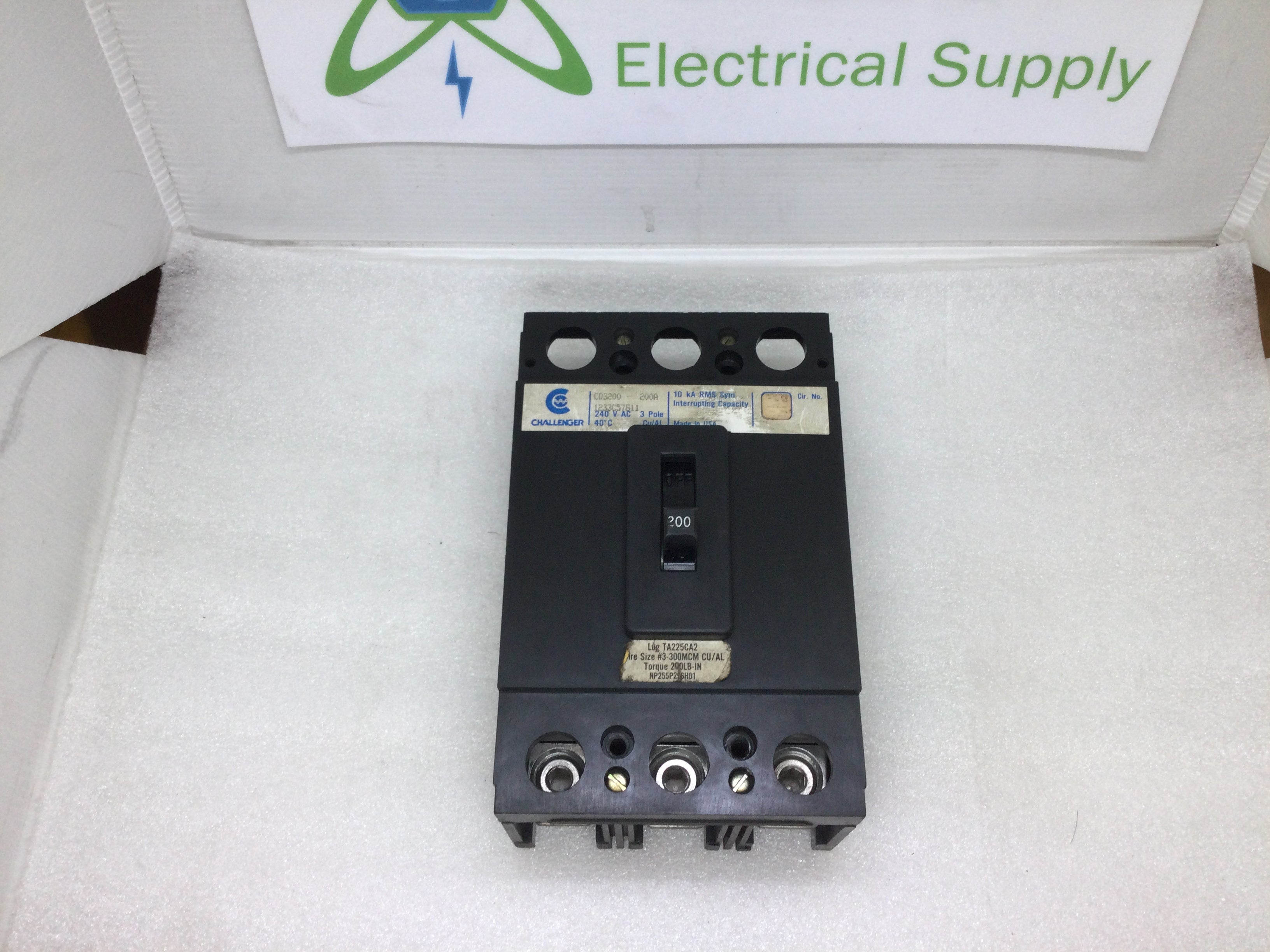 Challenger Cd3200 200 Amp 240v 3 Pole Circuit Breaker