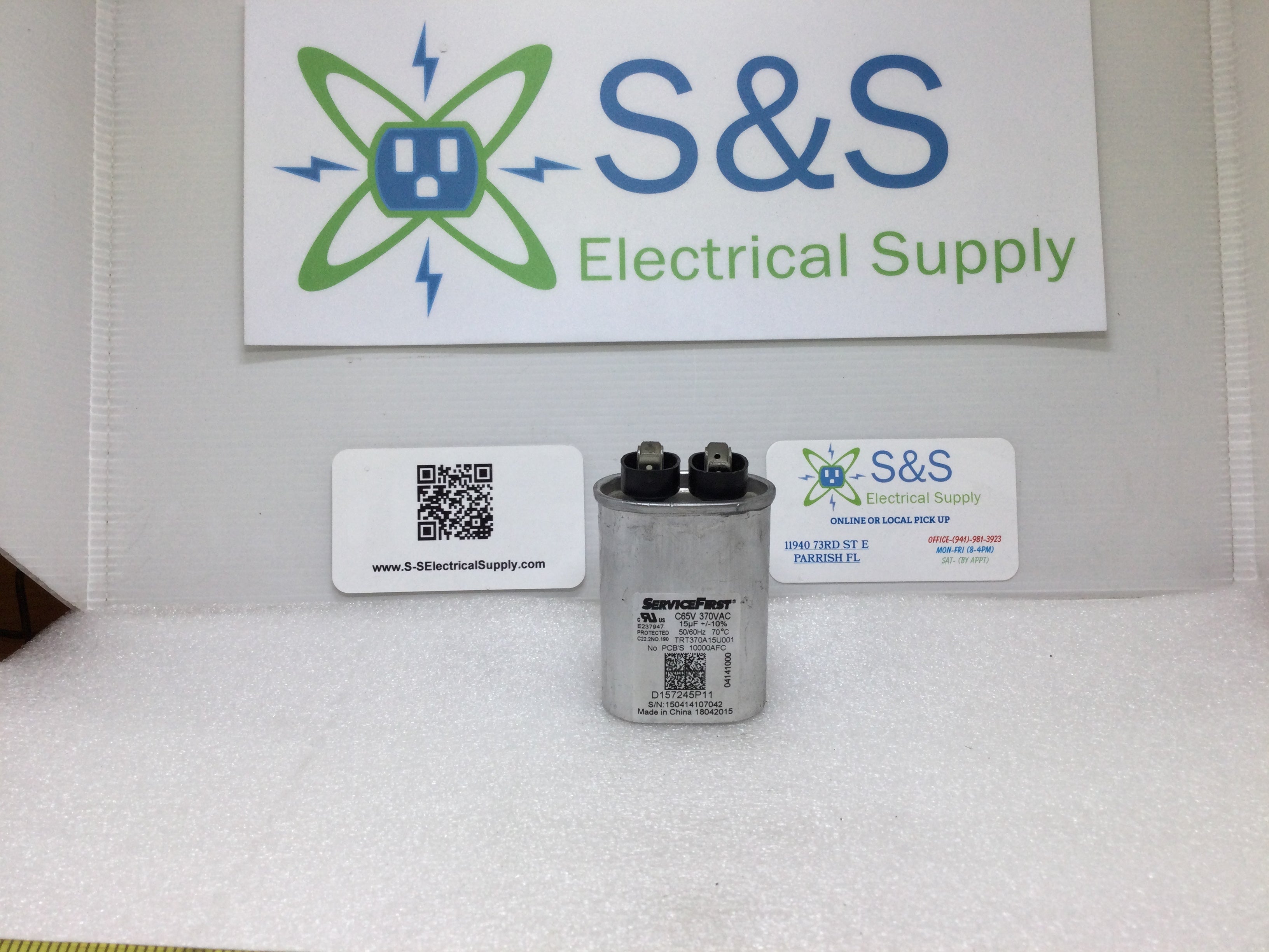 Servicefirst Capacitor C65V 370VAC E237947 15uf+/-10% 50/60hz