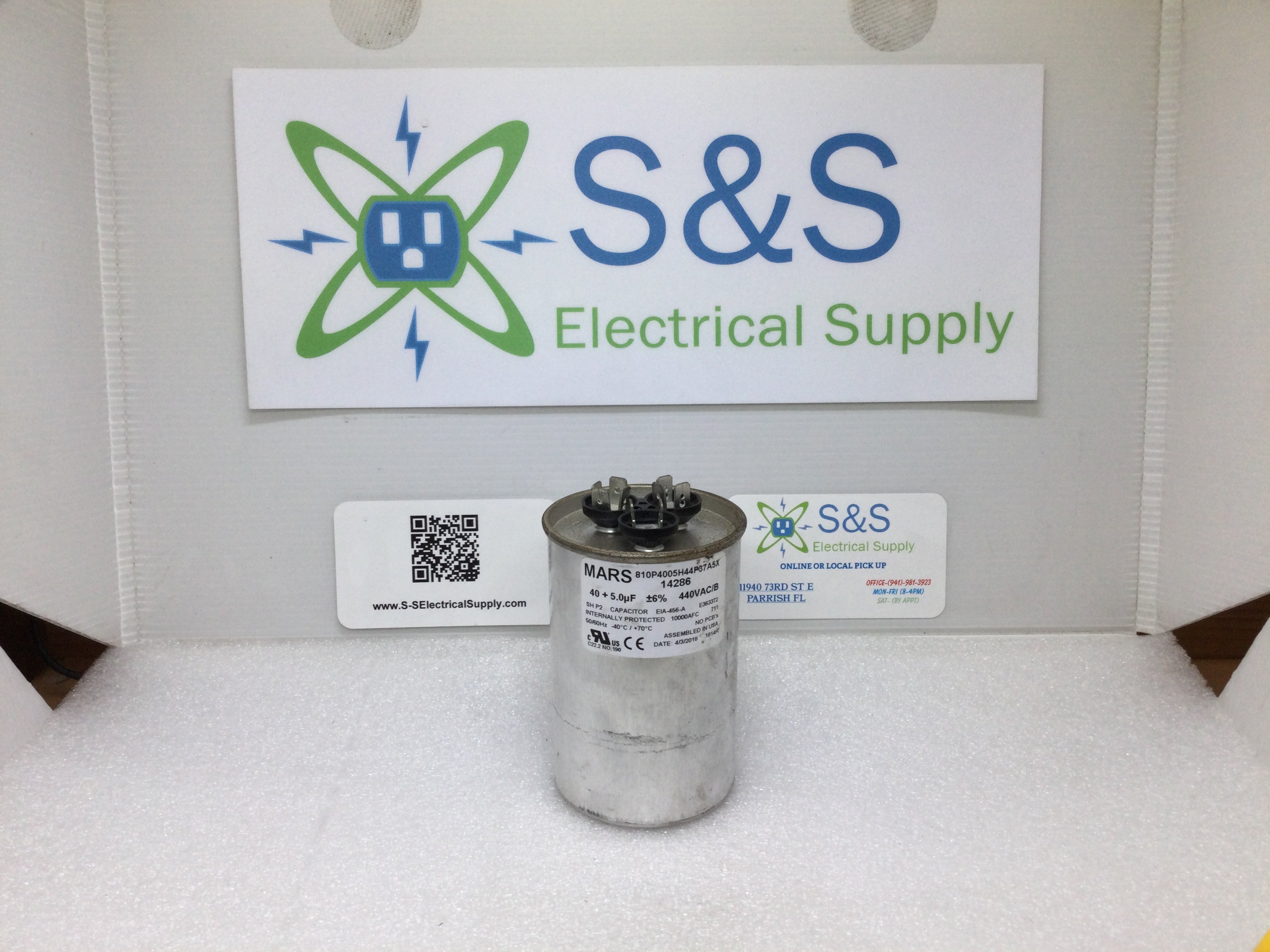 Mars 14286; 40+5.0uf+6%, 440vac Capacitor
