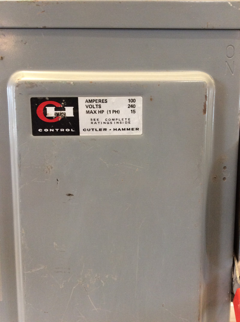Eaton/Cutler-Hammer DG223NRB 100A 240V Safety Switch Enclosure 19 1/4"