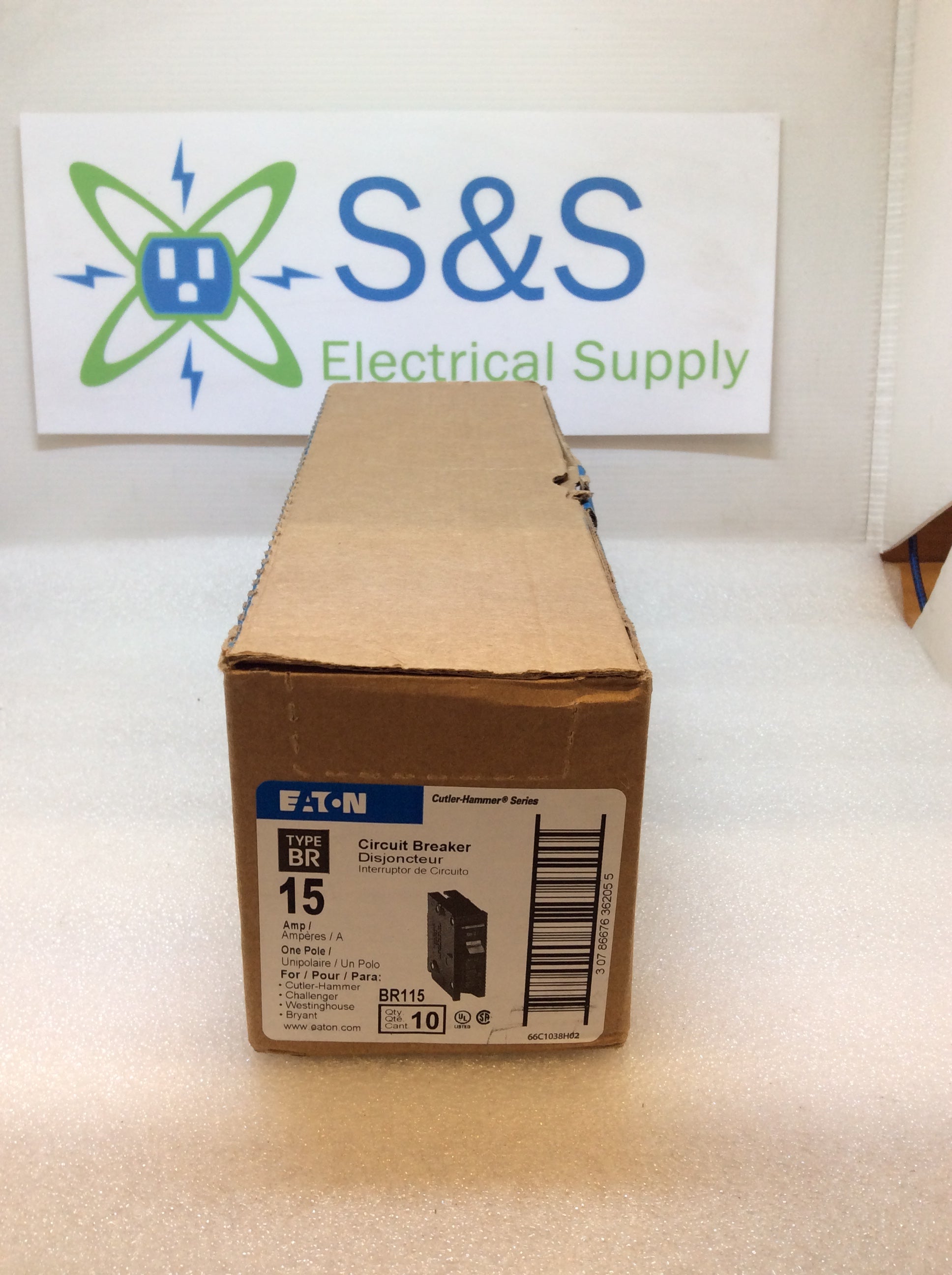 Eaton BR115/C115 Single Pole 15A 120/240VAC Type BR Circuit Breaker