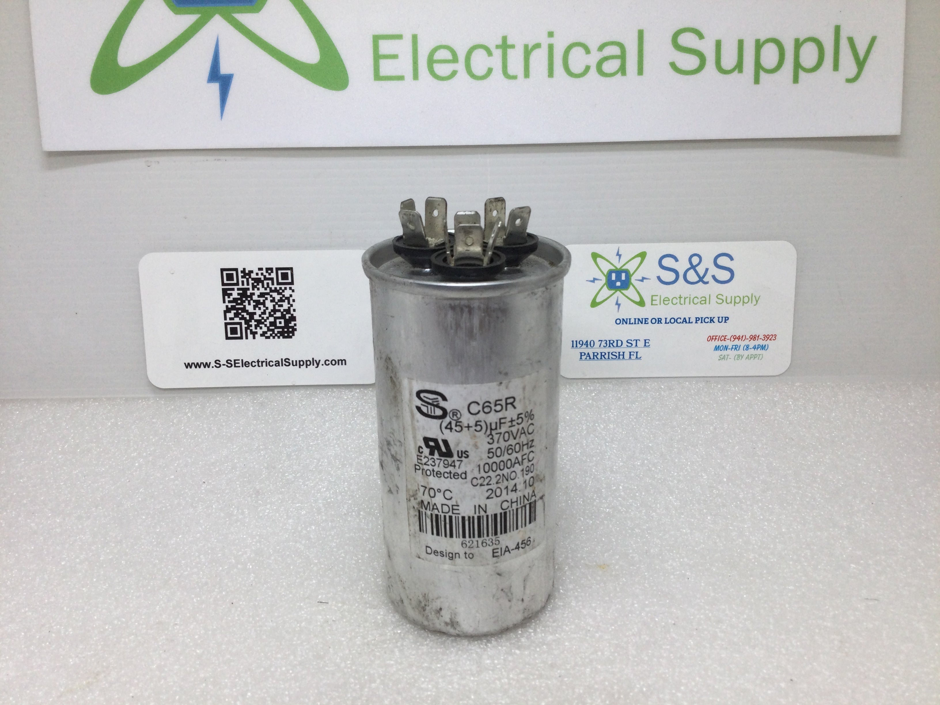Servicefirst C65R 45+5uf+5% 370vac 50/60hz E237947 Capacitor
